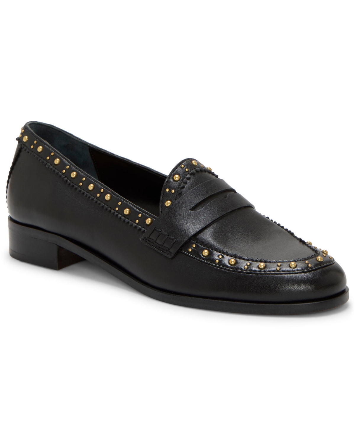 Click here for Vince Camuto Womens Camdyn Studded Loafers - Black... prices