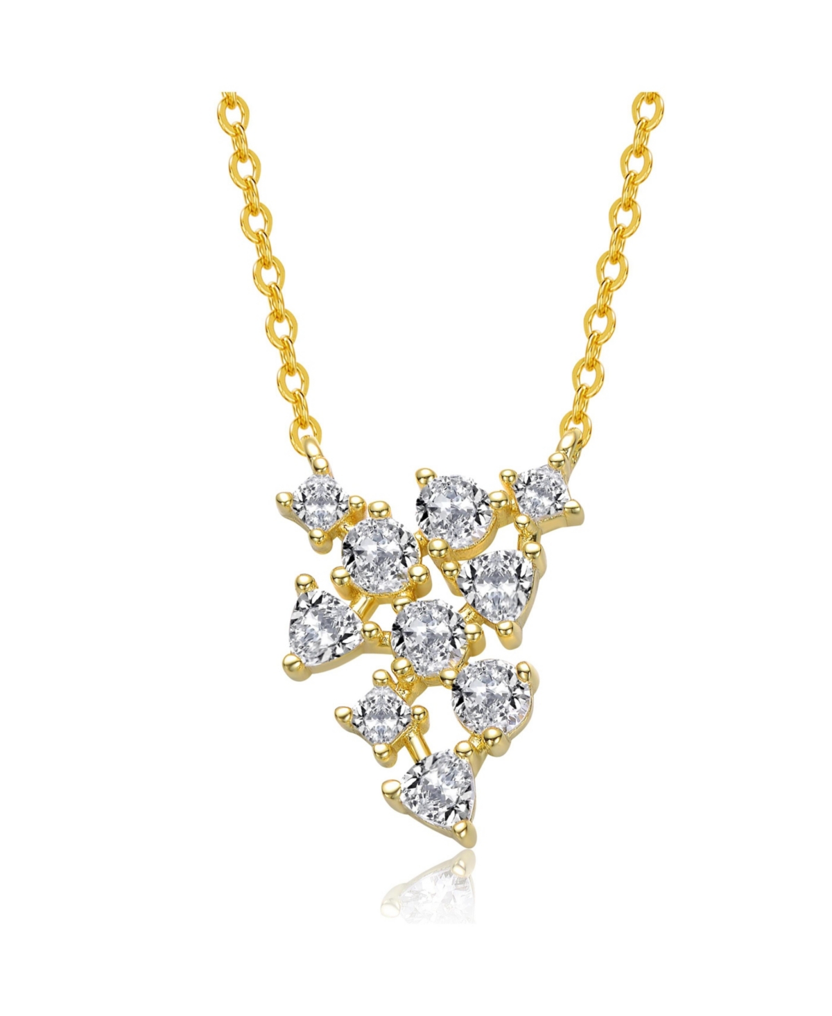 Click here for Genevive Sterling Silver 14K Gold Plated with Clea... prices