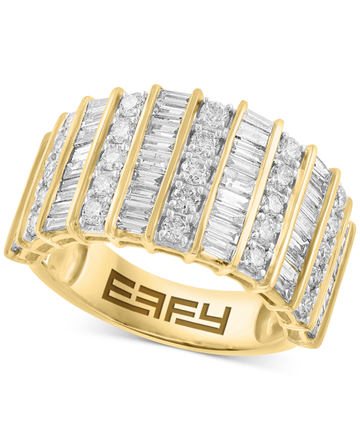 Click here for Effy Diamond Round & Baguette Multirow Statement R... prices