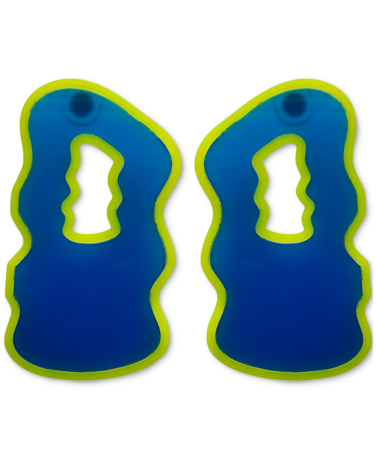 Click here for Swanky Designs Bold Shapes Drop Earrings - Blue prices