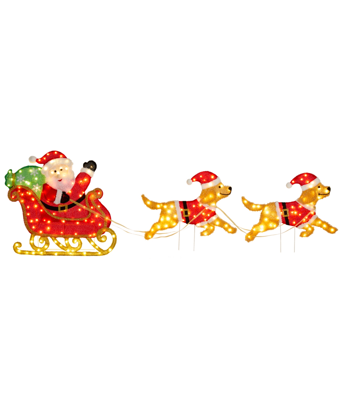 Click here for Glitzhome 90.5 Fabric Christmas 2D Dog with Santa... prices