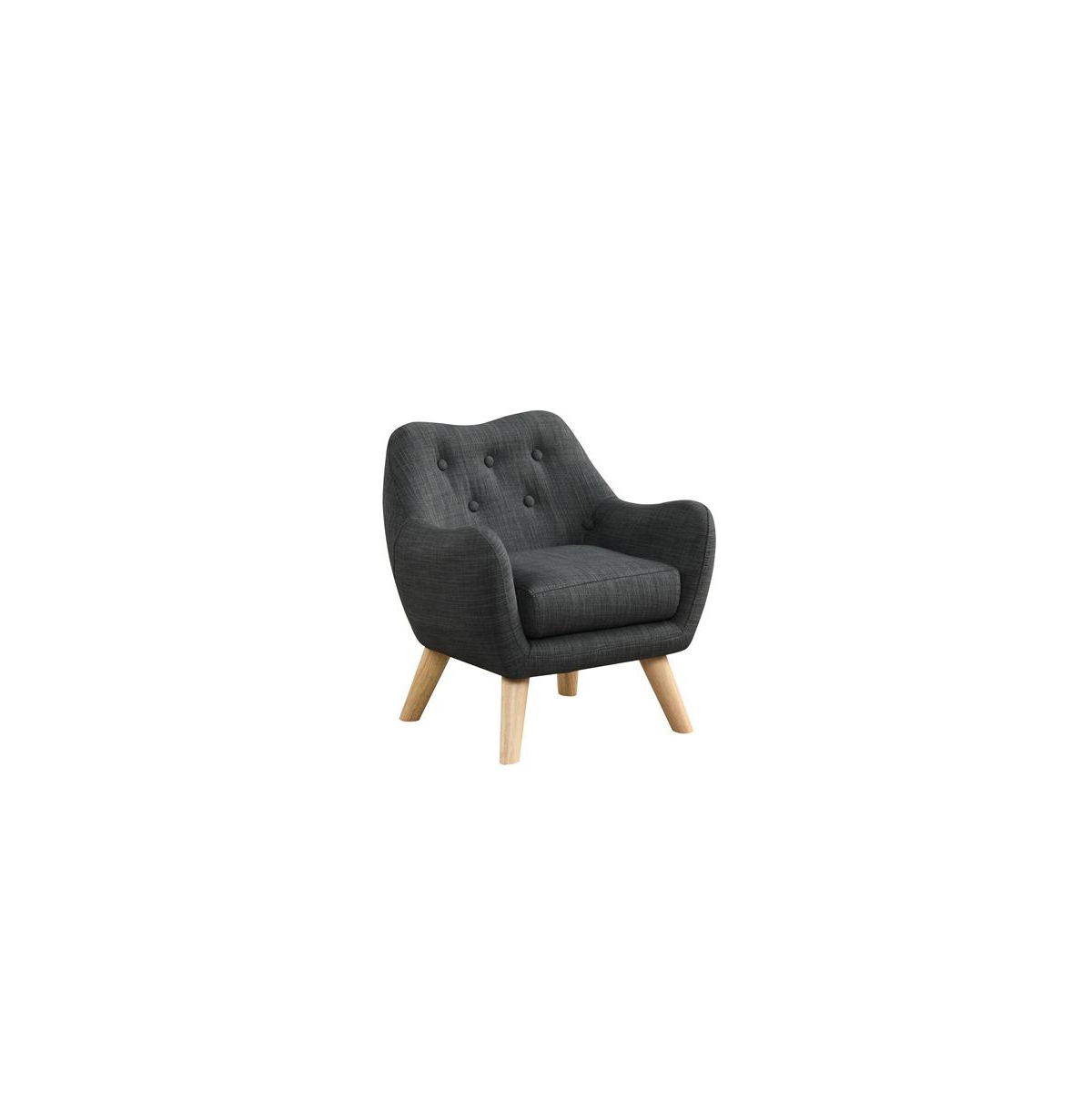 Click here for Cesicia 19.5"W Gray Linen Kids Chair with But... prices