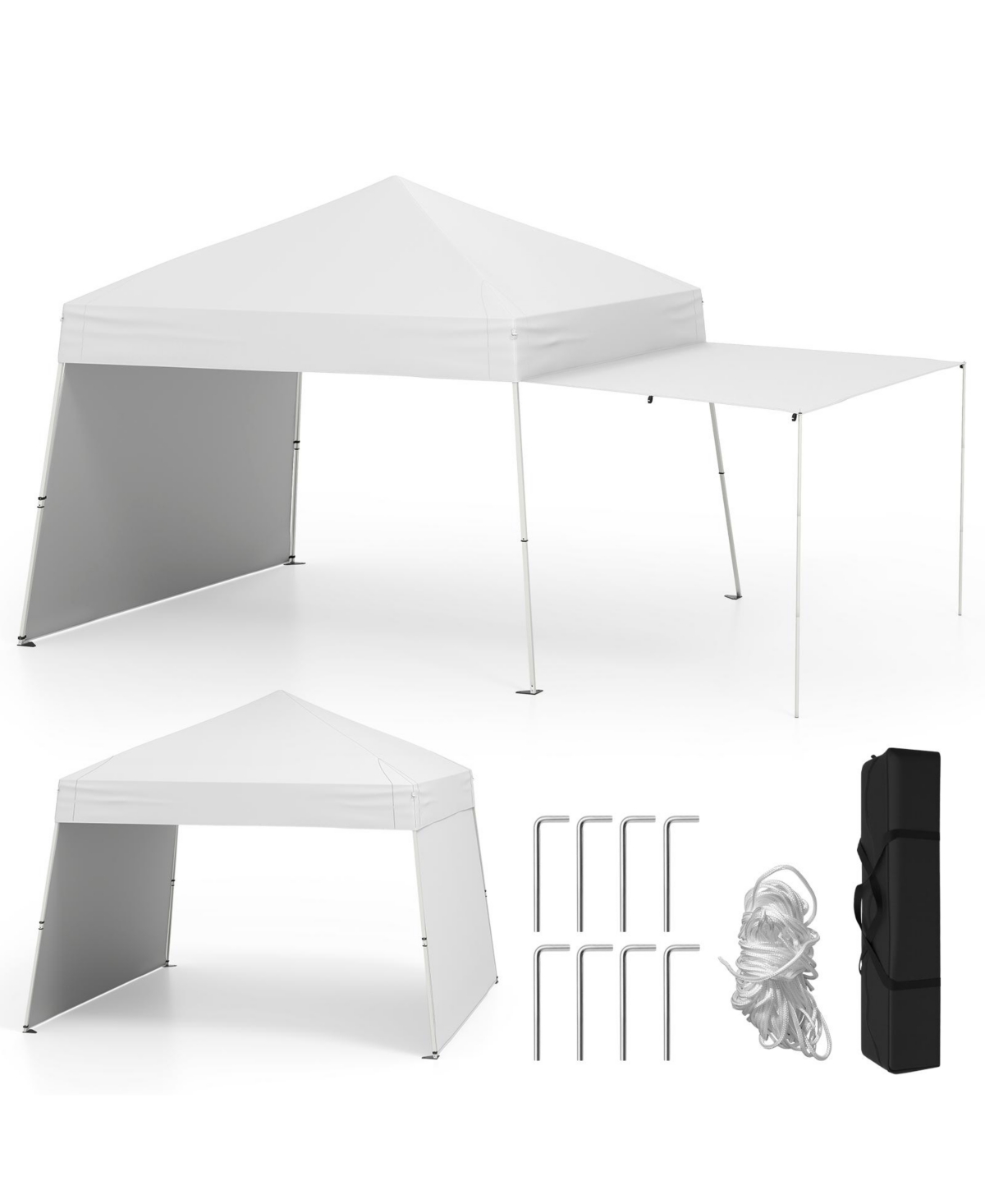 Click here for Gymax 14 X 9.2 Ft Pop up Canopy Tent w/ 2 Converti... prices