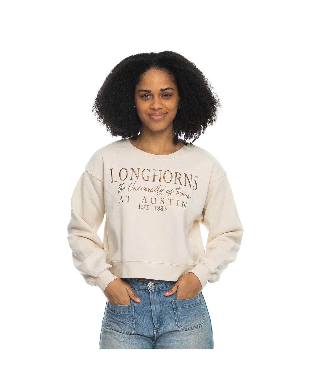 Click here for ZooZatz Womens Tan Texas Longhorns Cropped Crewnec... prices