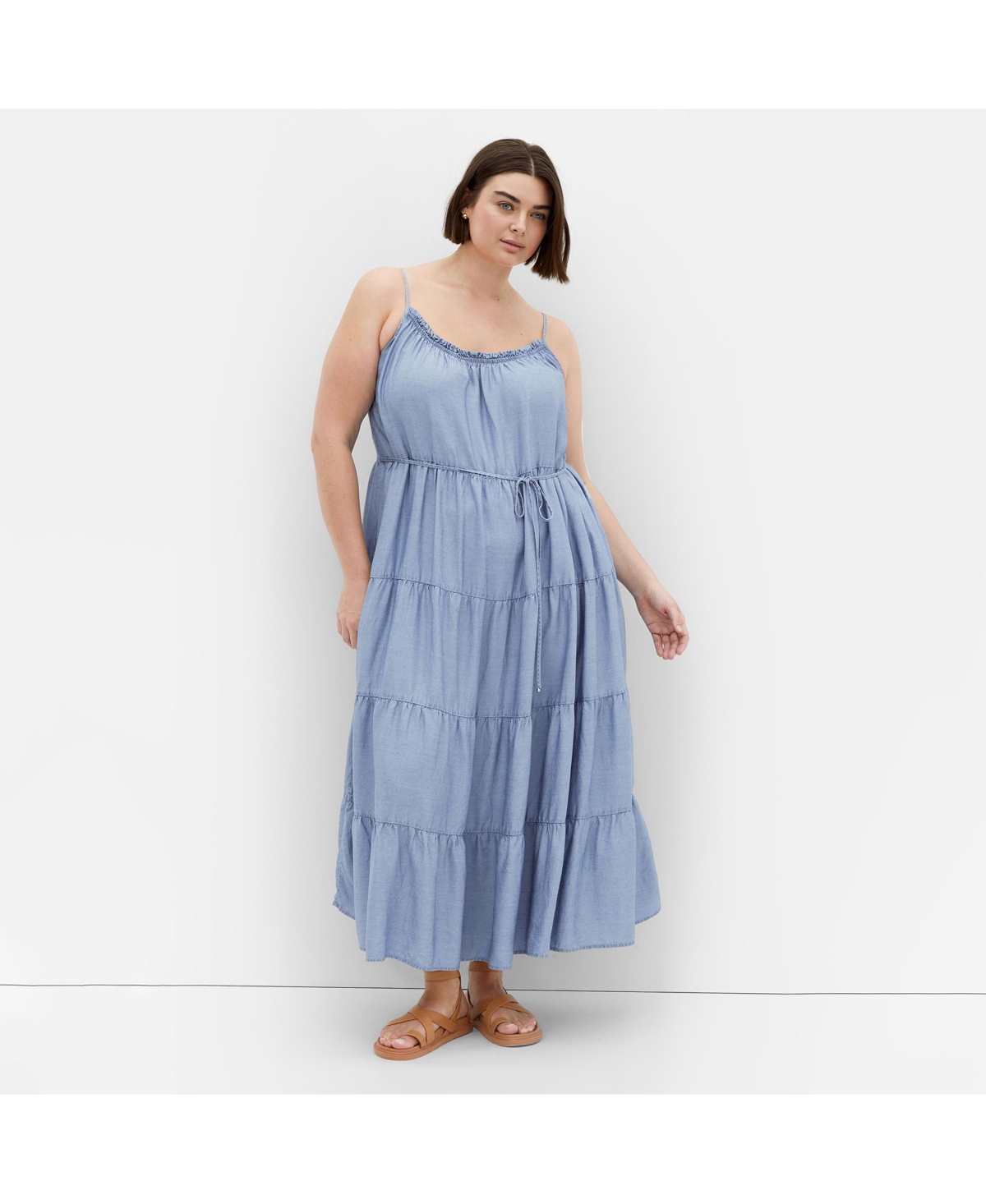 Click here for City Chic Womens Island Tier Maxi Dress - Light wa... prices