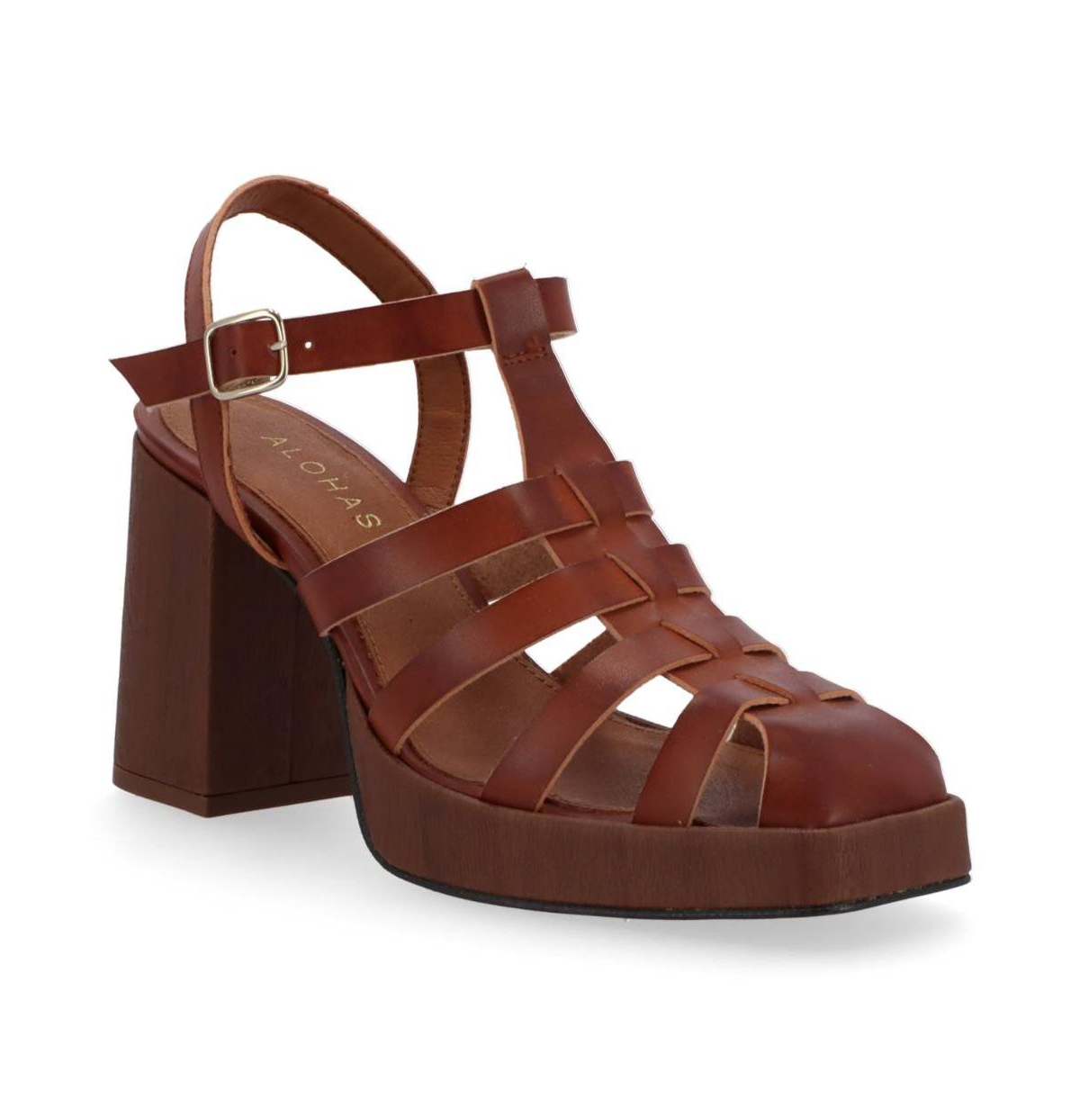 Click here for Alohas Womens Rollers Leather Sandals - Caramel prices