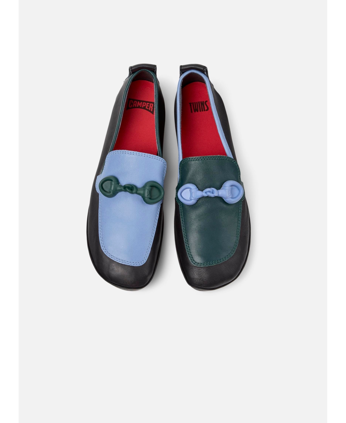 Click here for Camper Tws Right Nina Leather Moccasin - Blue prices