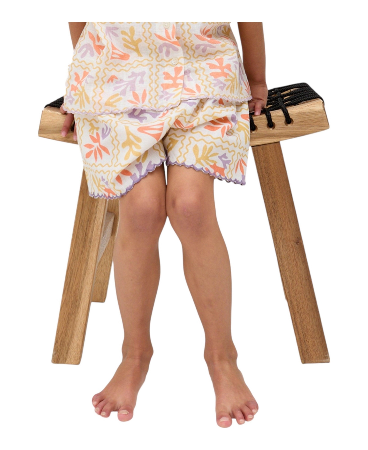 Click here for Raffya Kids Gilly Scalloped Edge Matisse Print Sho... prices