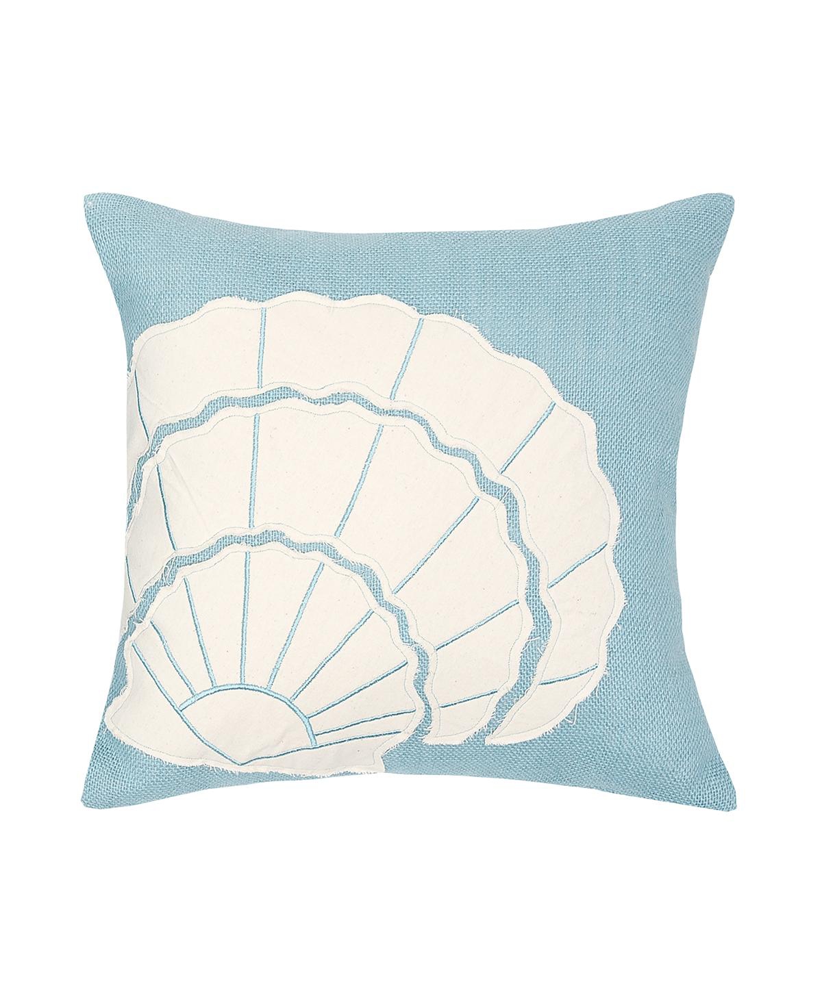 Click here for Shell Burlap Applique Throw Pillow  18" x 18&... prices