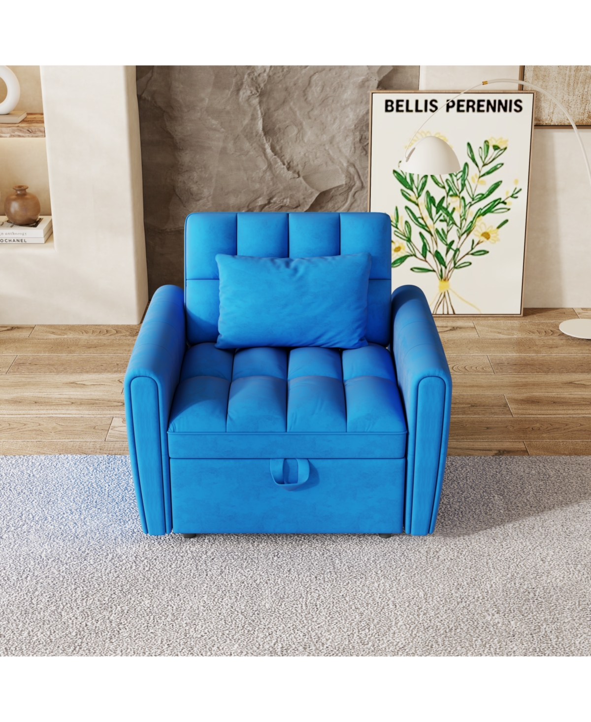 Click here for Streamdale Furniture Foldable Velvet Sofa Bed with... prices