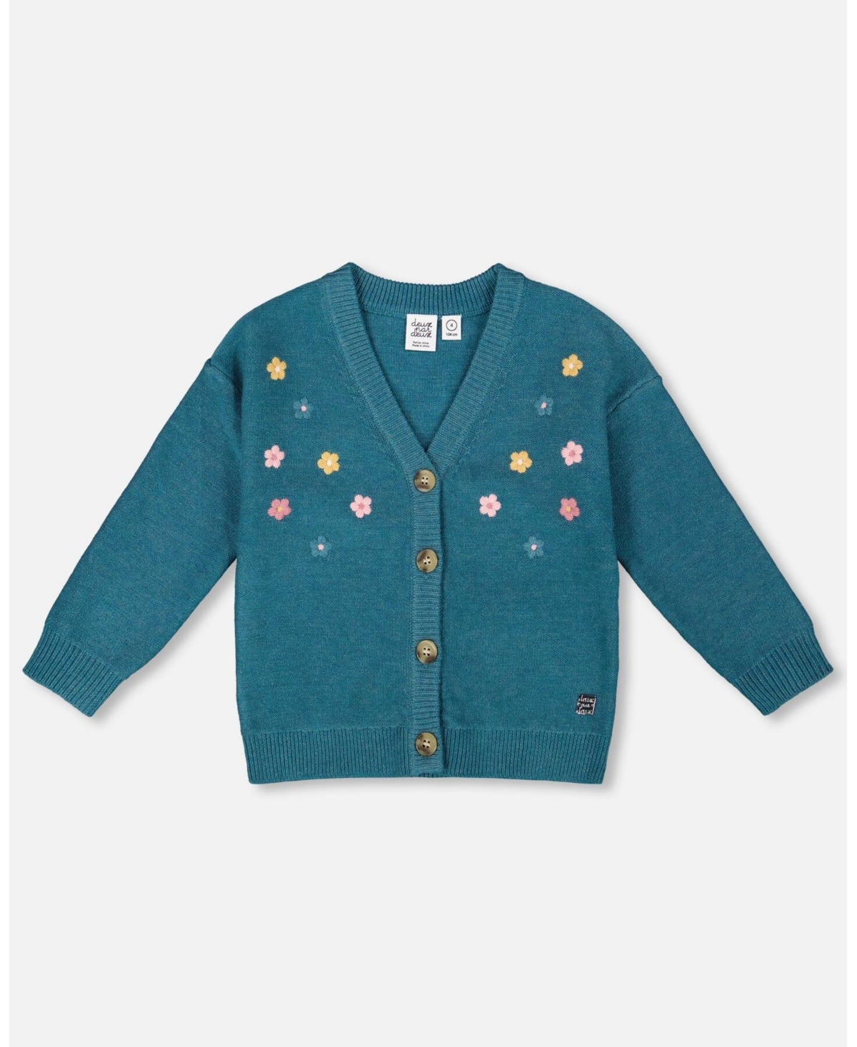 Click here for Deux par Deux Girl Knitted Cardigan Dark Green wit... prices