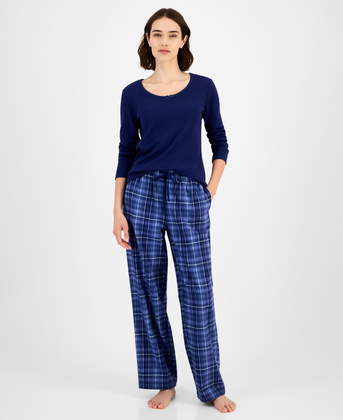 Click here for Charter Club Womens Cotton Flannel Plaid Pajama Pa... prices