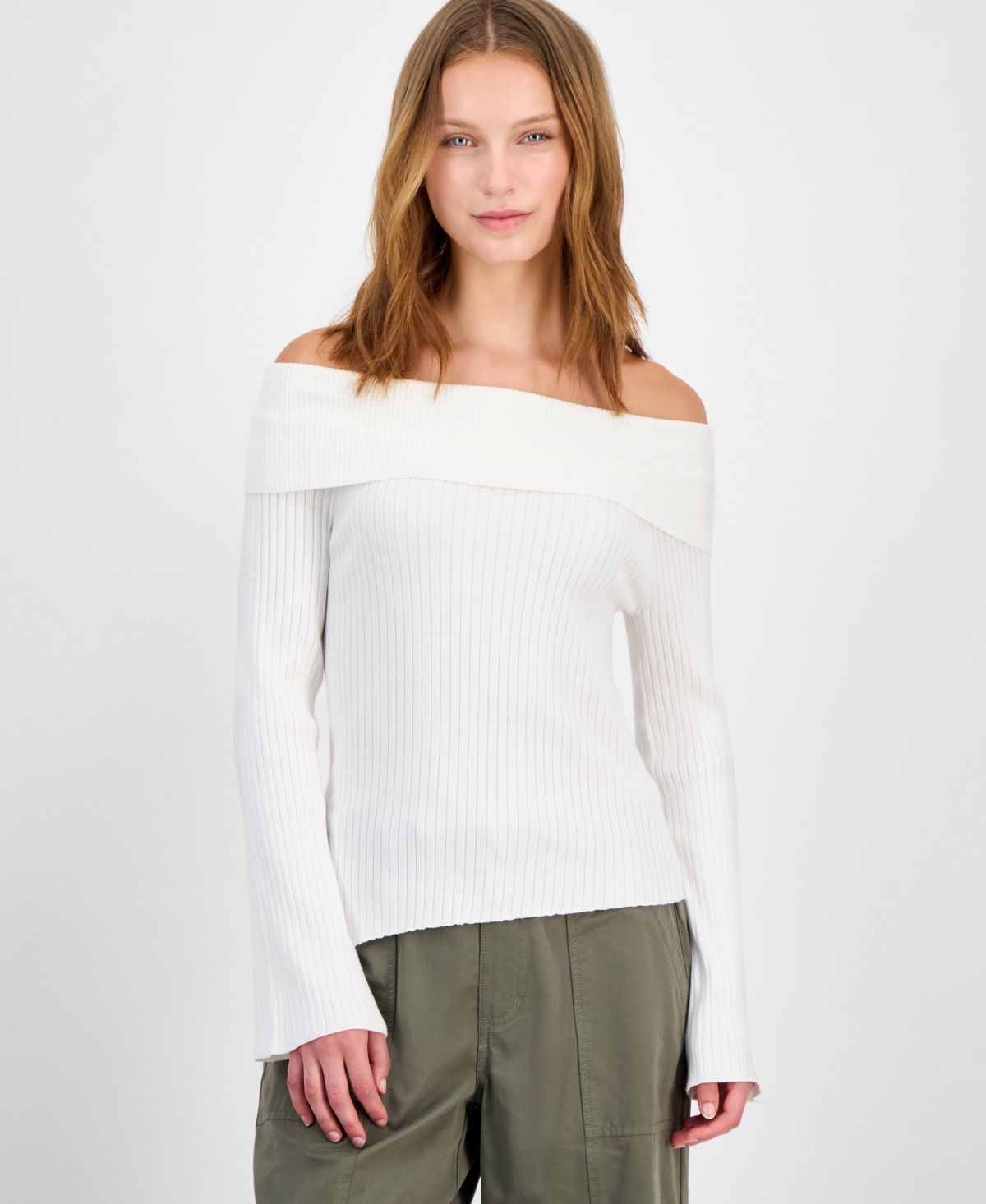 Click here for Hooked Up by Iot Juniors Marilyn Off-The-Shoulder... prices