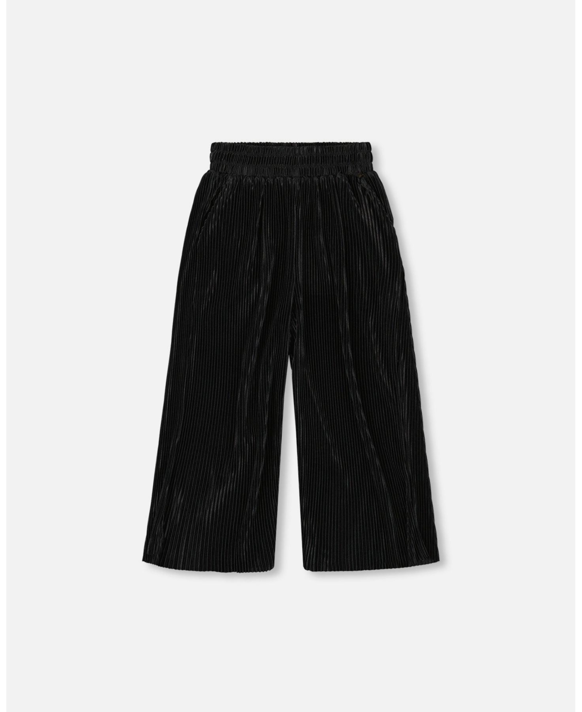 Click here for Deux par Deux Girl Wide Leg Pleated Pants Black -... prices