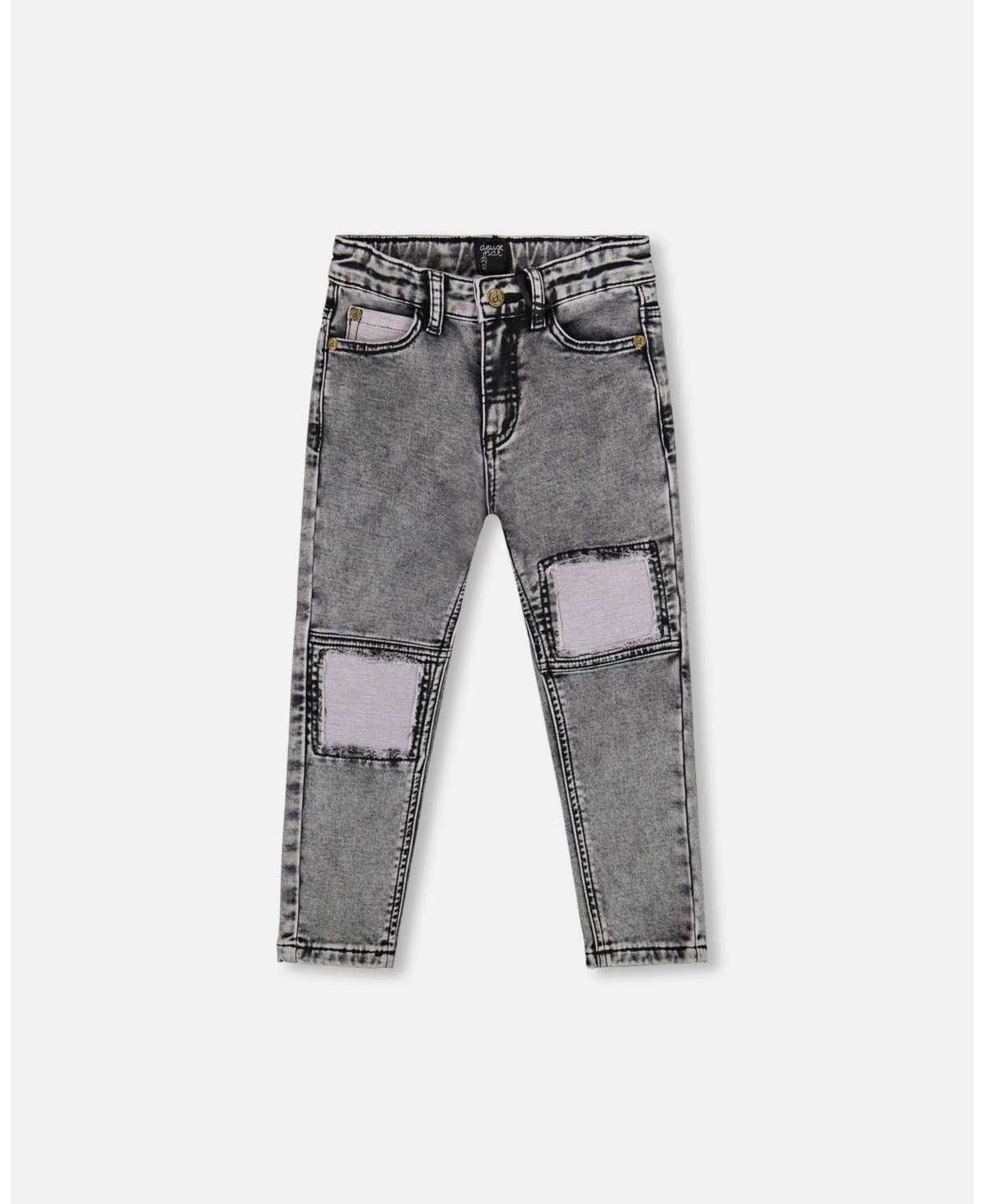 Click here for Deux par Deux Boy French Terry Black Denim Pants w... prices
