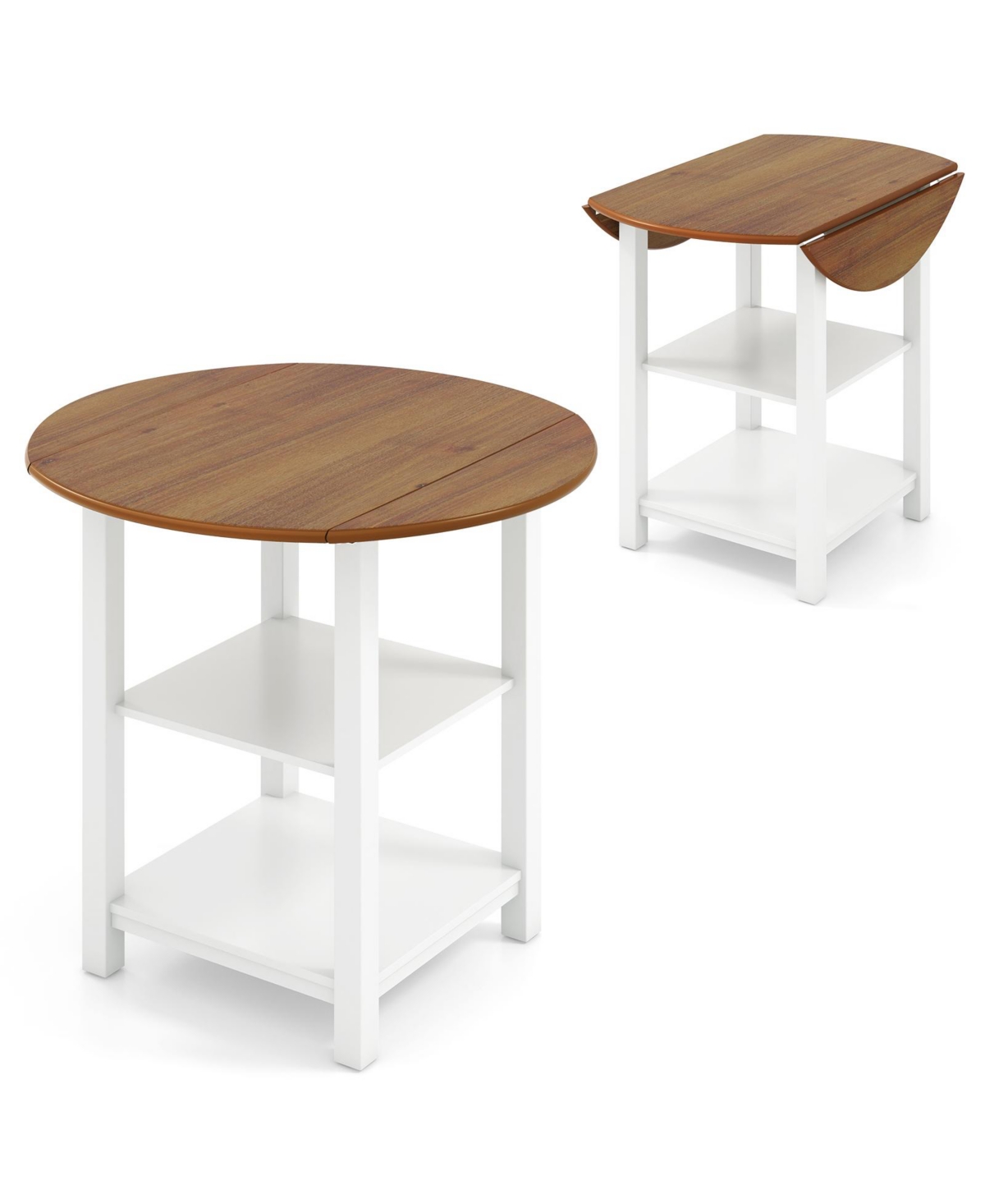 Click here for Volenca Folding Round Dining Table Drop Leaf Table... prices