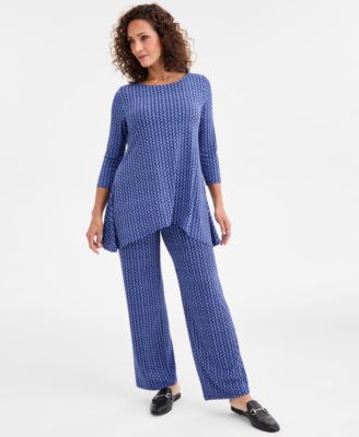 Click here for Jm Collection Womens Emma Printed 3 4 Sleeve Swing... prices