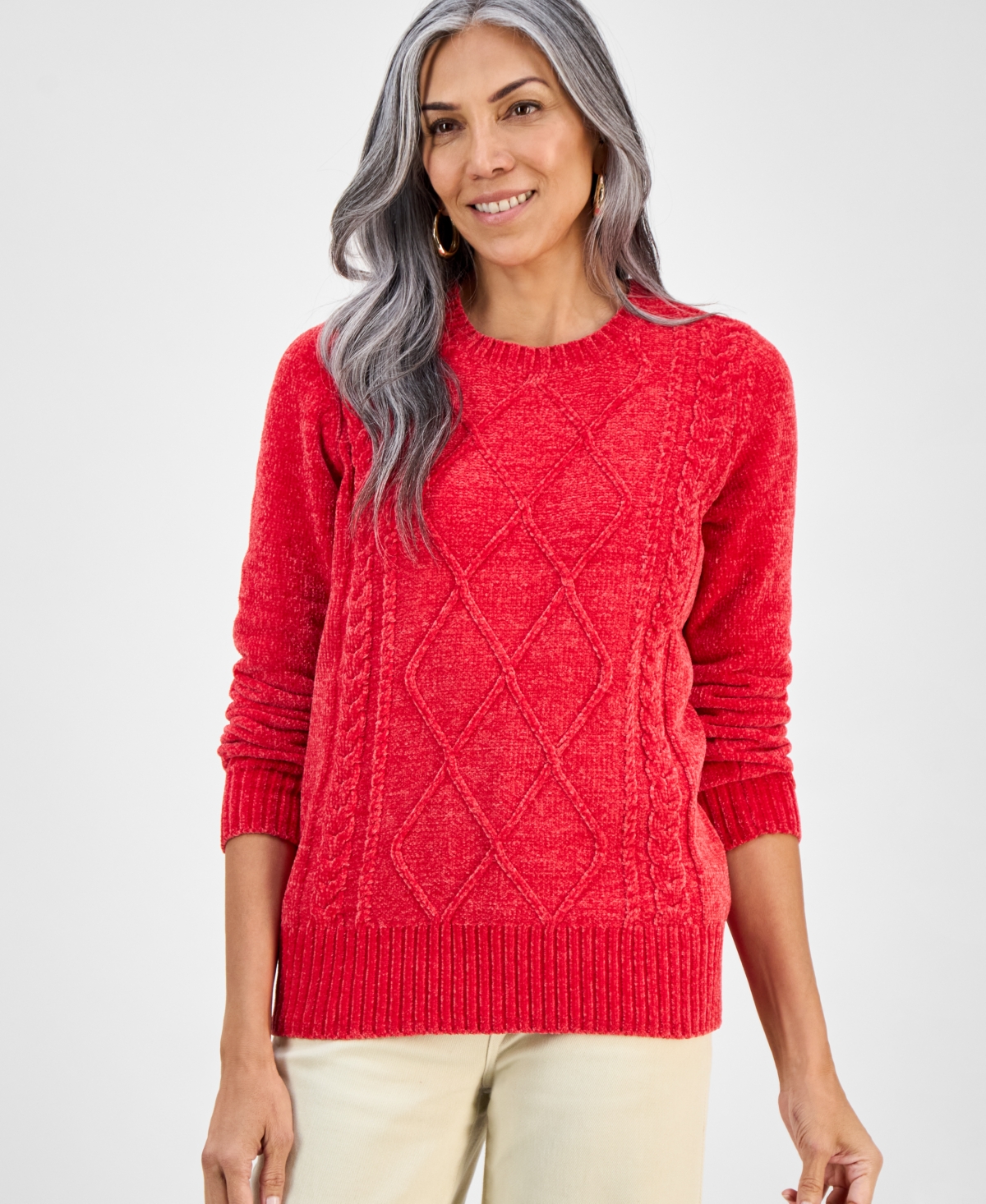 Click here for Style & Co Womens Chenille Crewneck Sweater  Macys... prices