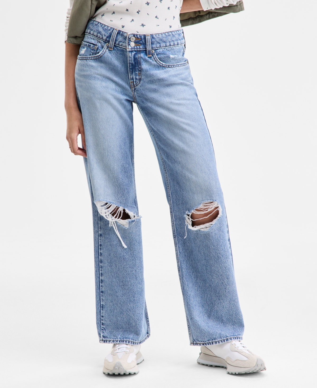 Click here for Levis Womens Super-Low Double-Button Relaxed-Fit D... prices