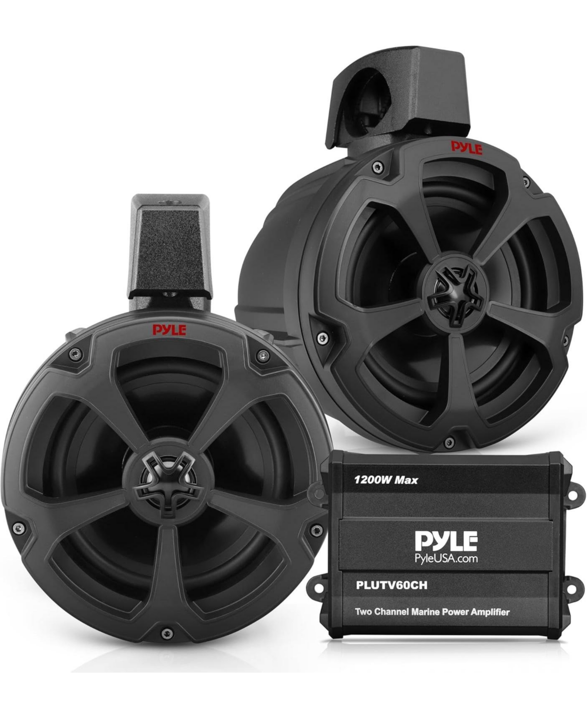 Click here for Pyle 6.5 Water-Resistant Marine Speakers + 2 Chann... prices