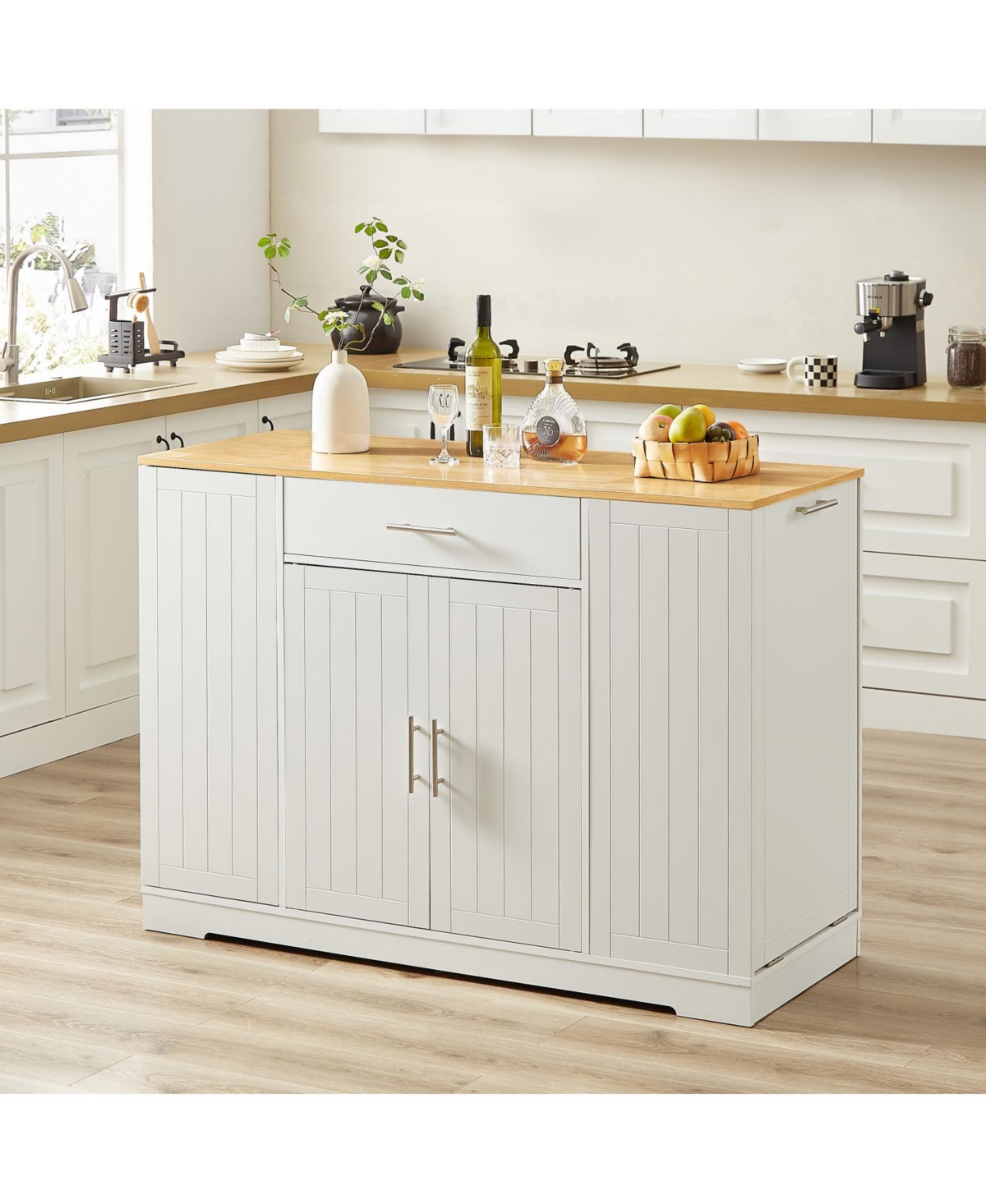 Click here for Streamdale Furniture Kitchen Island w/ Drawers & T... prices