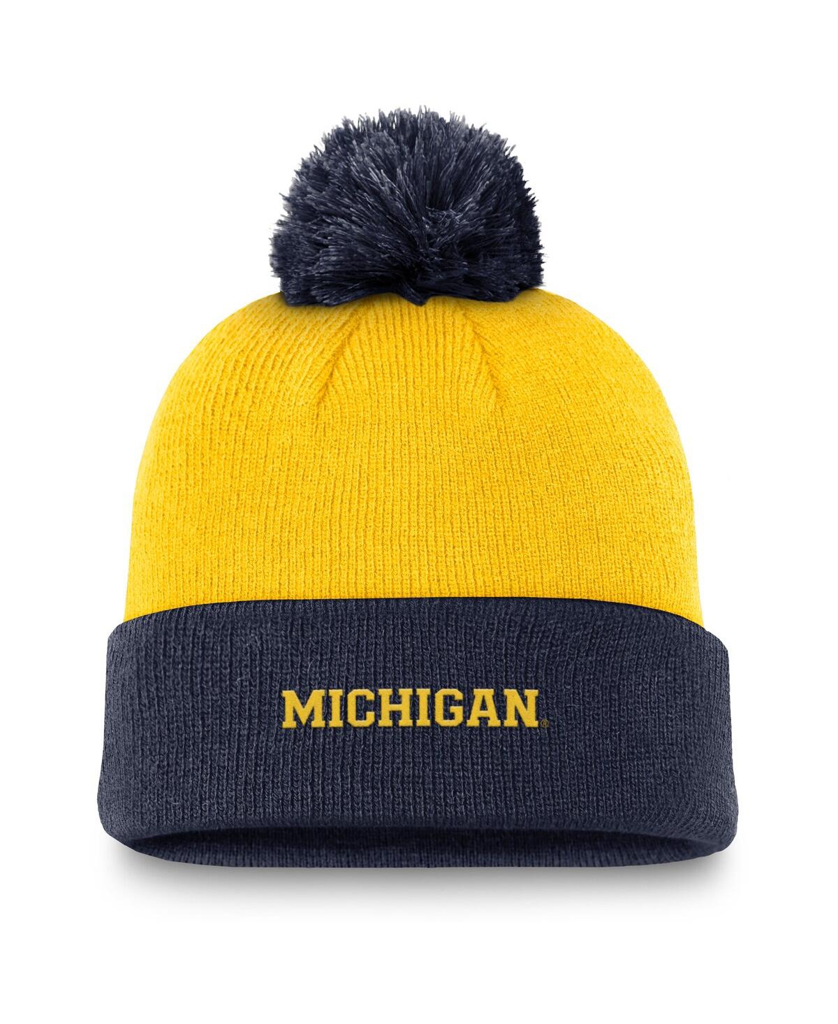 Click here for Jordan Mens Maize/Navy Michigan Wolverines Peak Cu... prices
