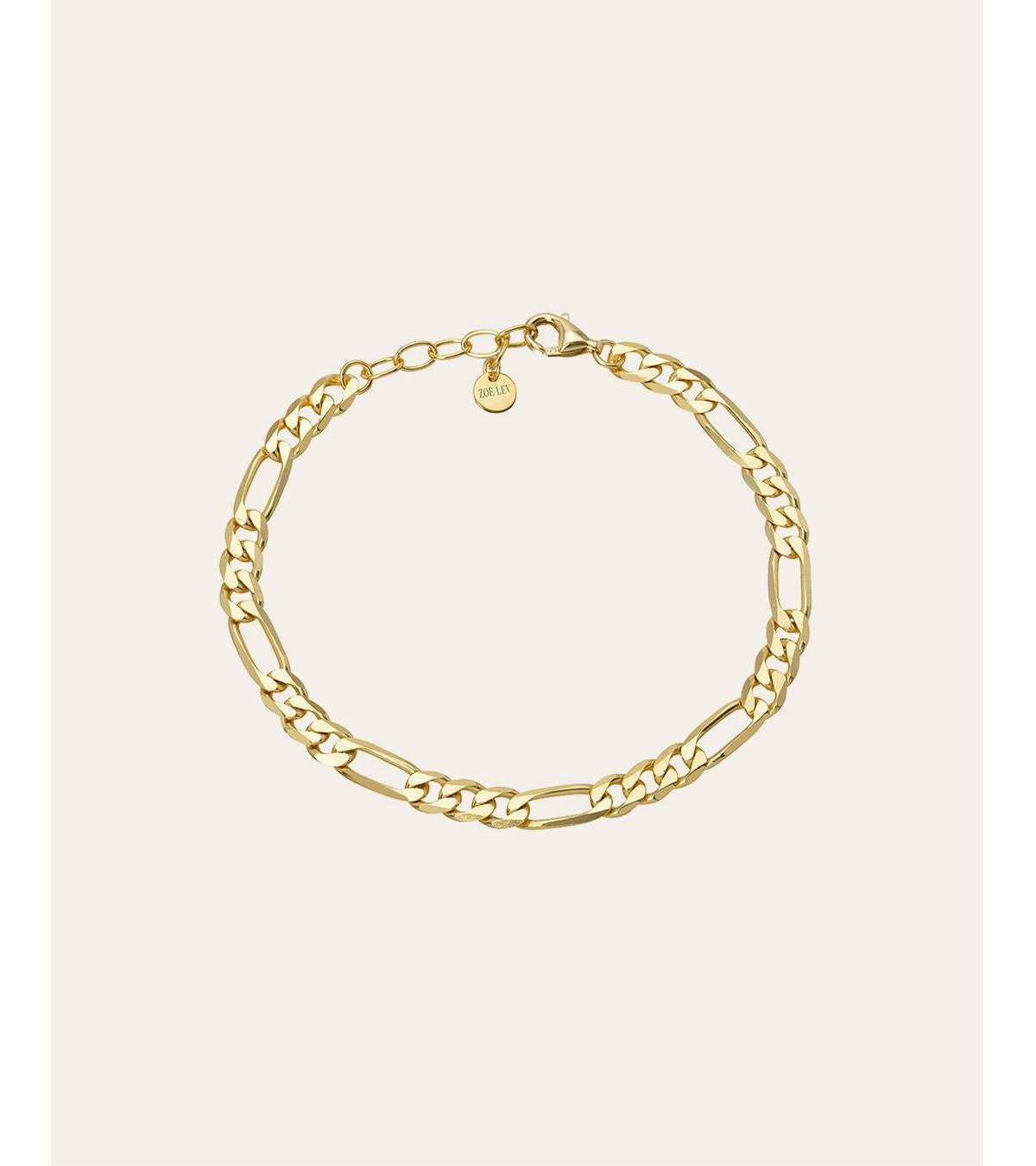 Click here for Zoe Lev Figaro Chain Bracelet - Yellow gold vermei... prices
