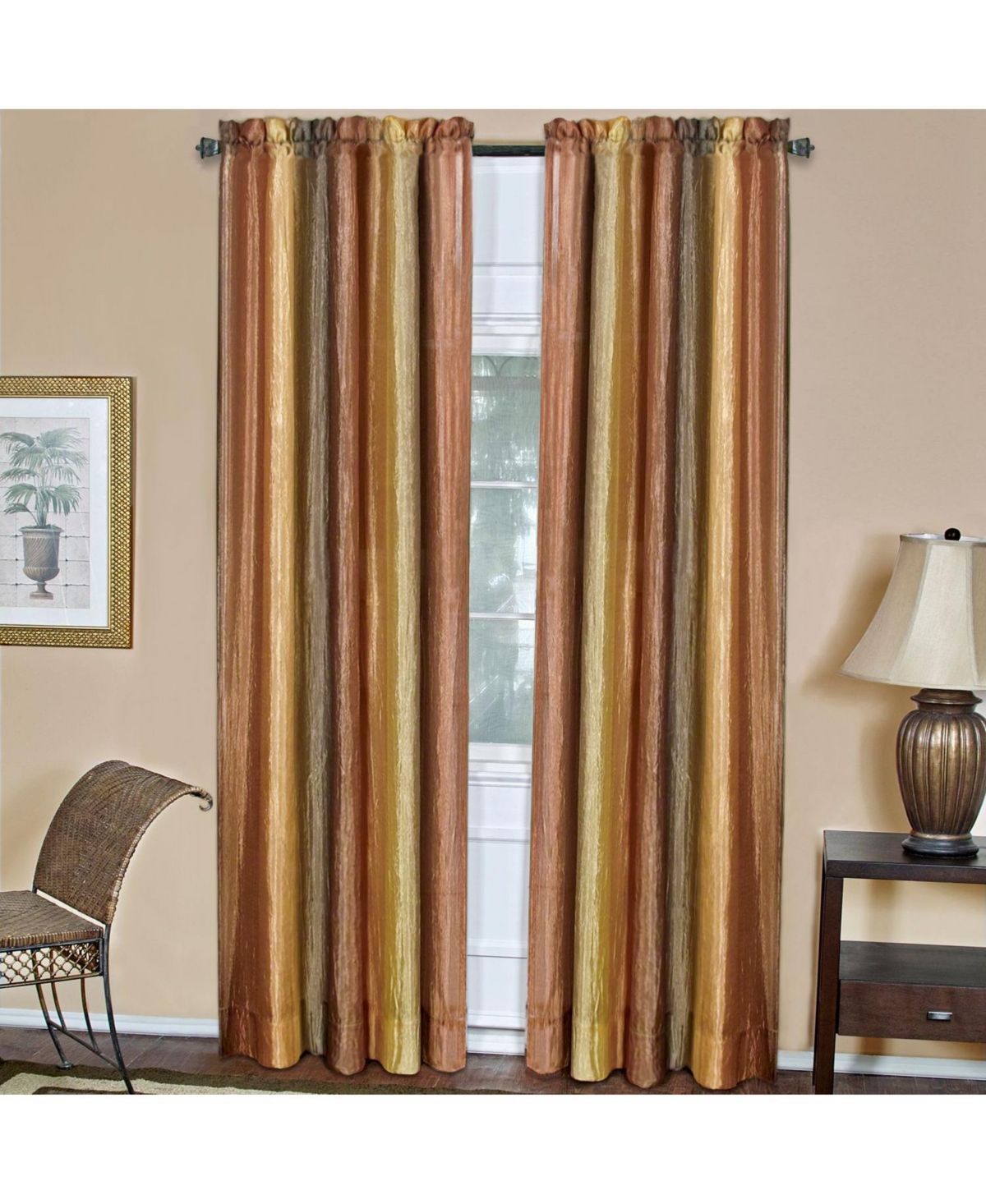 Click here for GoodGram Ombre Crushed Satin Sheer Single Window C... prices