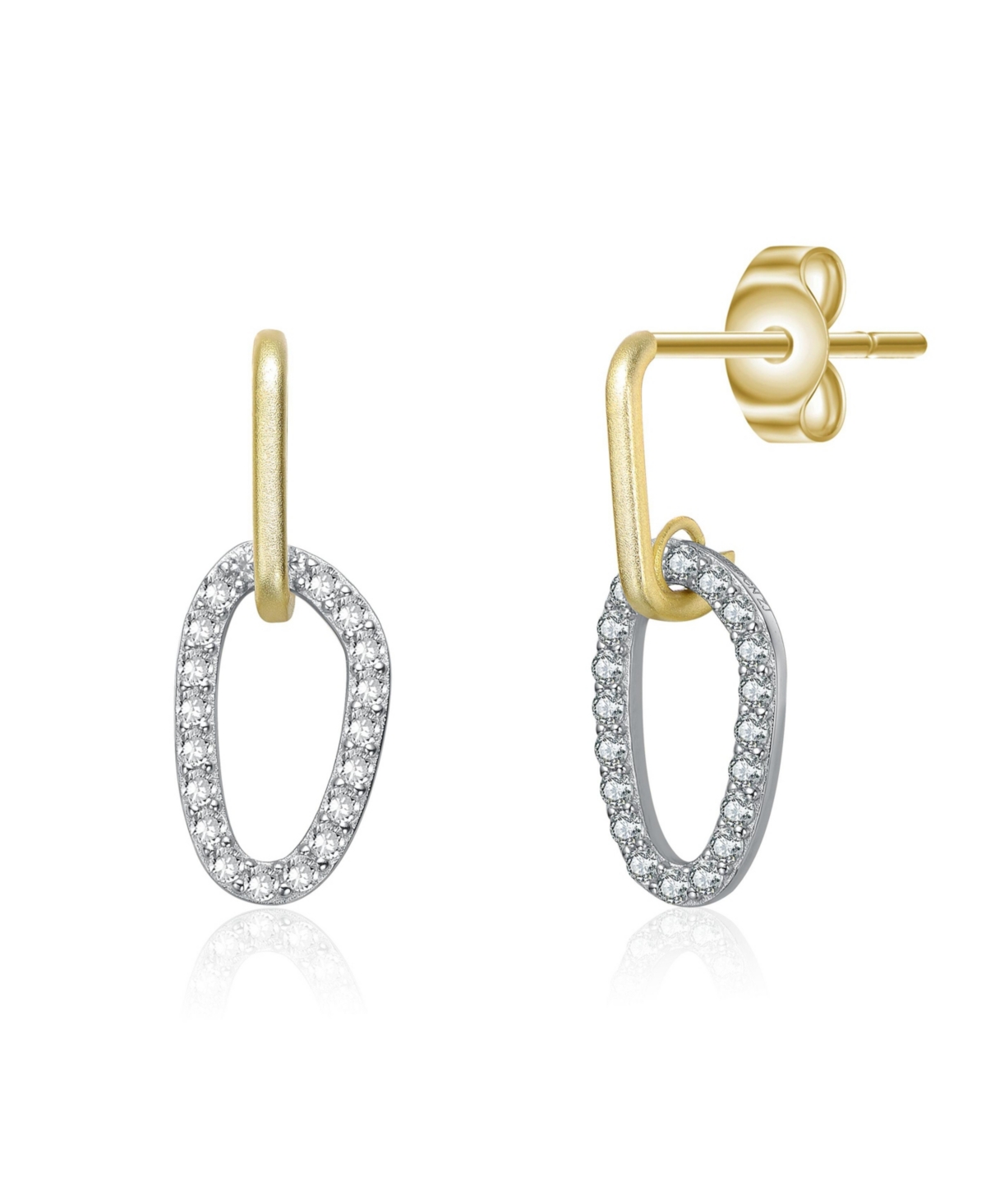 Click here for Rachel Glauber Two Tone with Clear Cubic Zirconia... prices