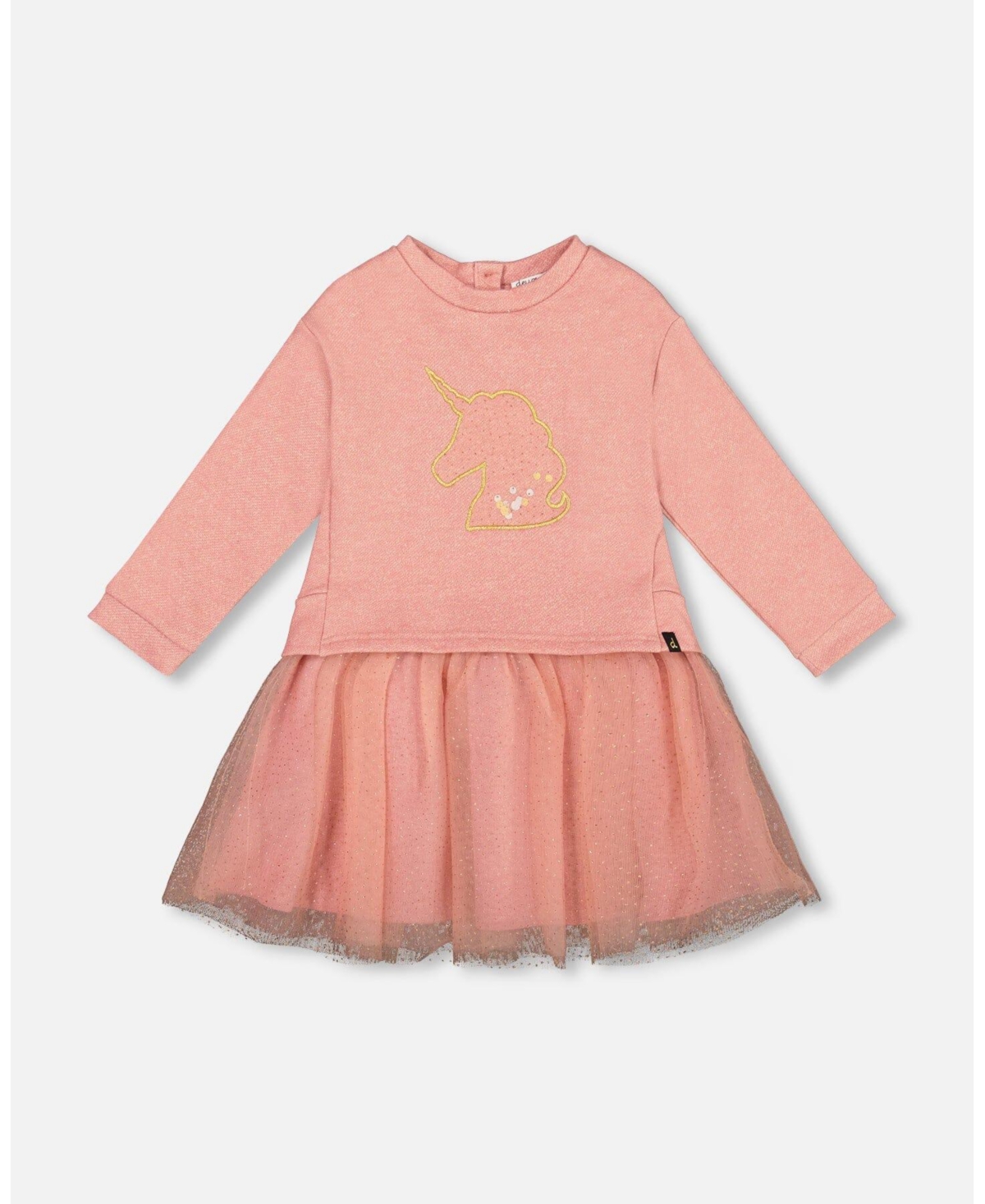 Click here for Deux par Deux Girl Bi-Material Dress Dusty Pink wi... prices