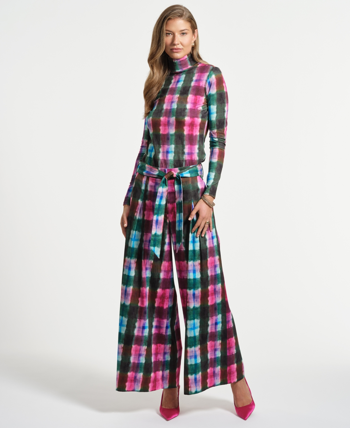 Click here for Isaac Mizrahi Womens Belted Palazzo Pants - Waterc... prices