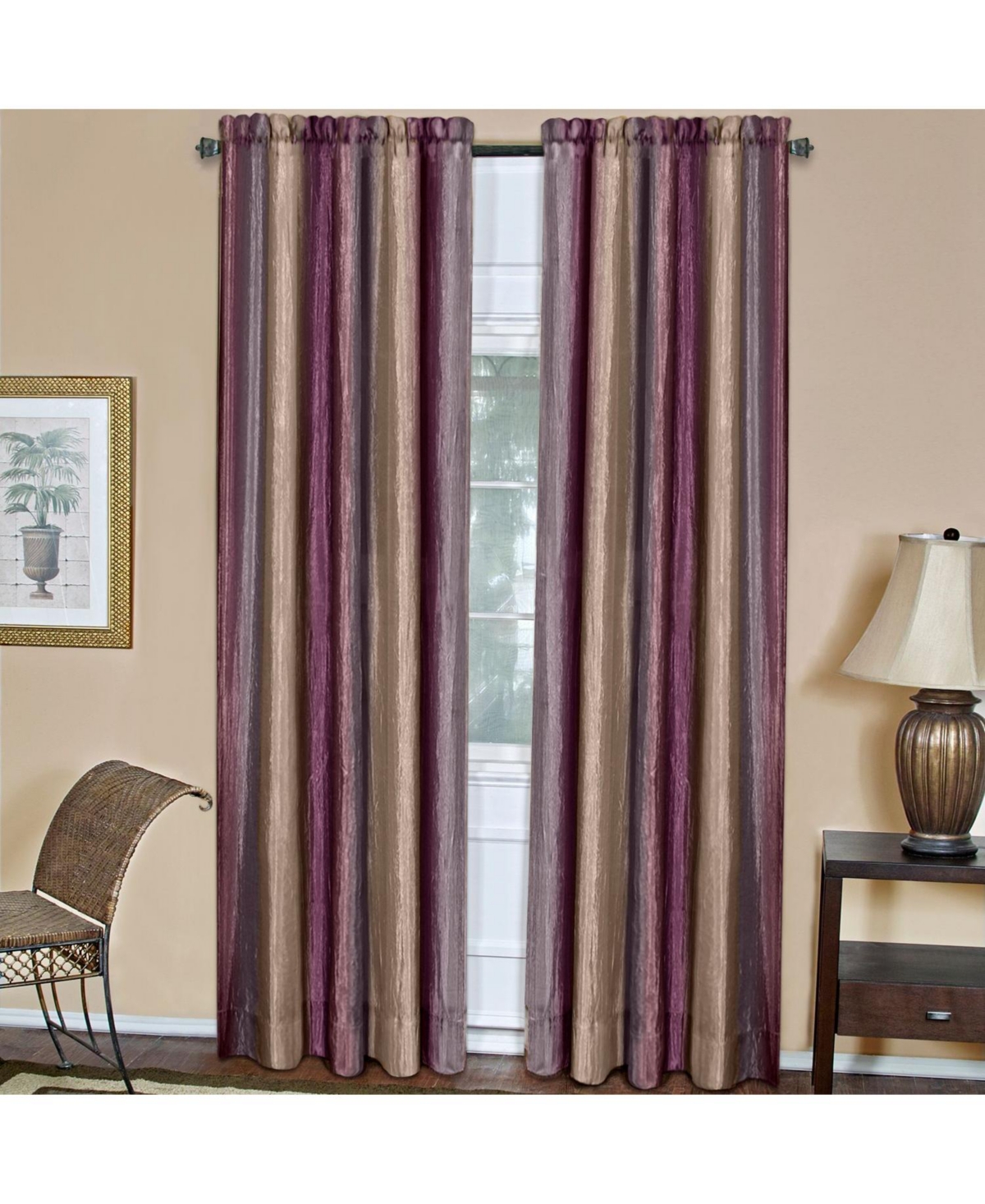 Click here for GoodGram Ombre Crushed Satin Sheer Single Window C... prices