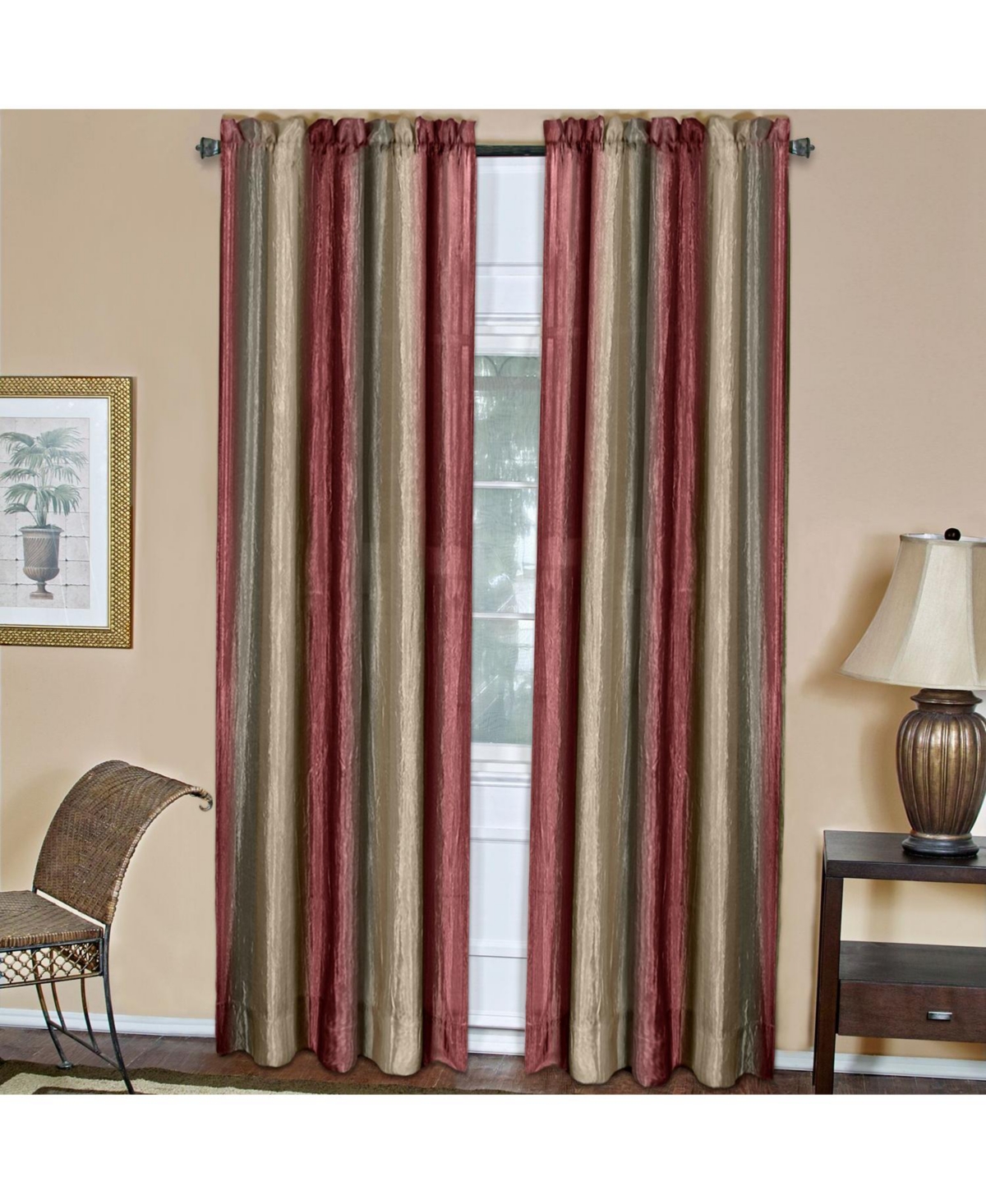 Click here for GoodGram Ombre Crushed Satin Sheer Single Window C... prices