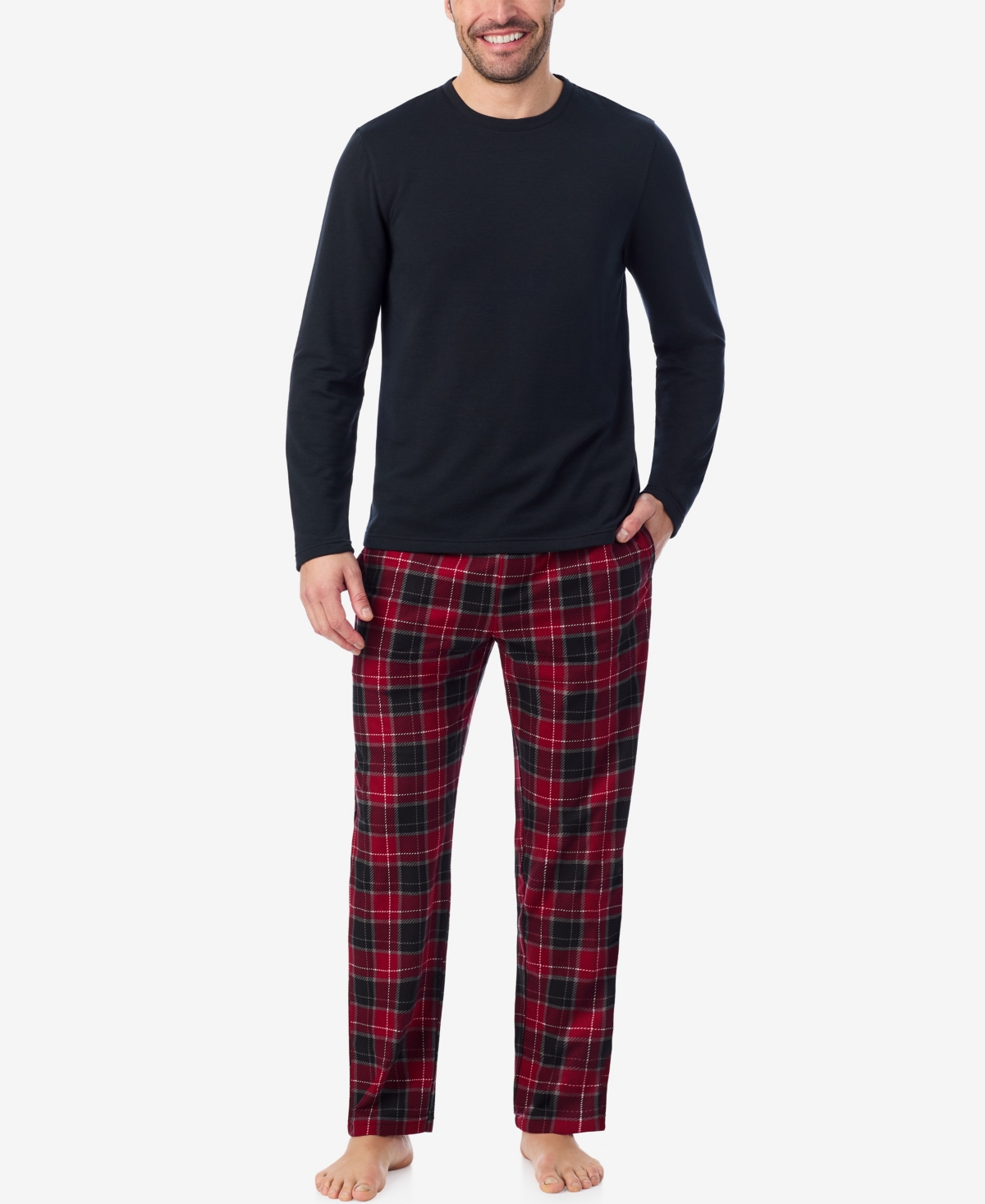 Click here for Cuddl Duds Mens Cozy Lodge Long Sleeve Pajama Set... prices