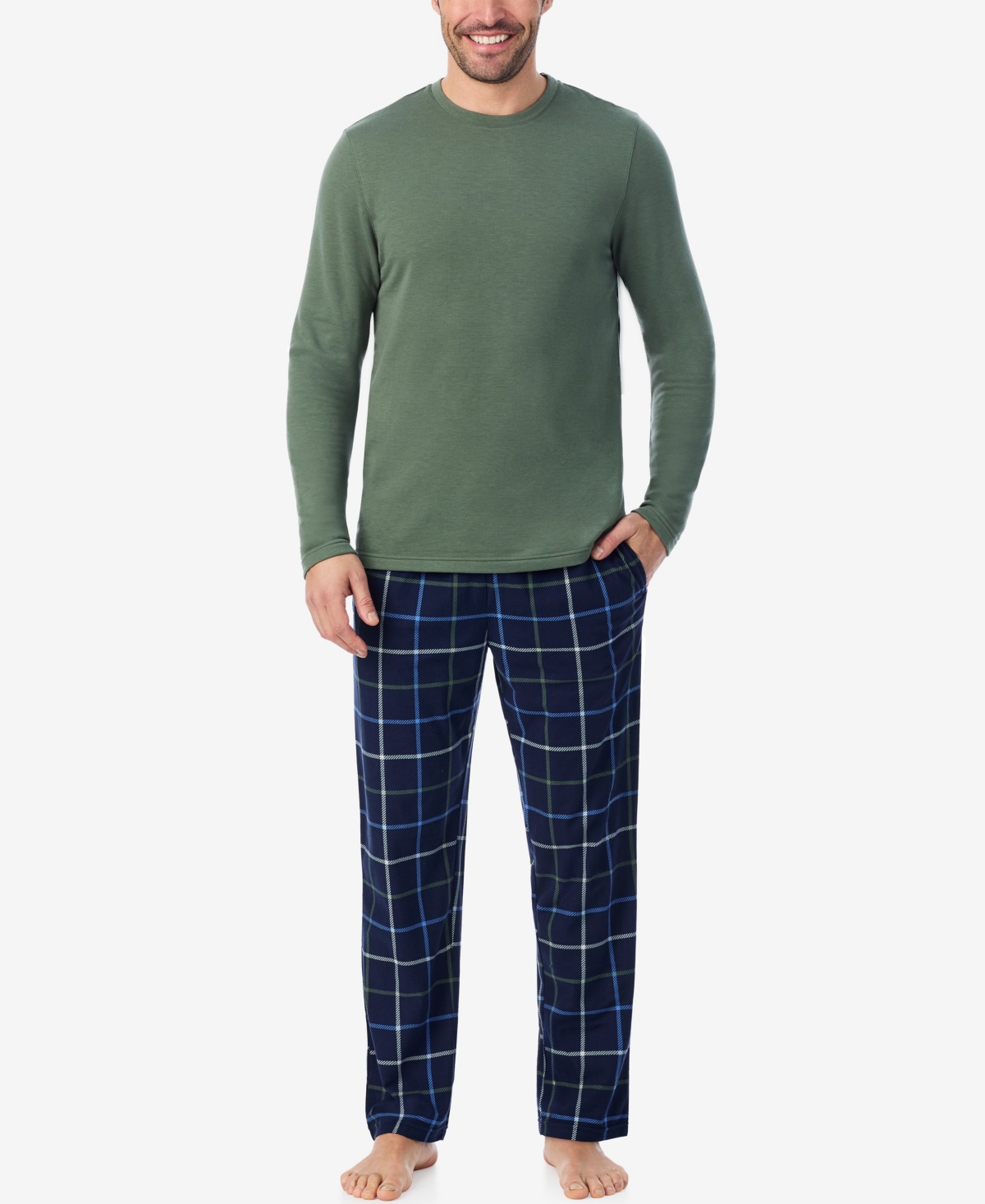Click here for Cuddl Duds Mens Cozy Lodge Long Sleeve Pajama Set... prices
