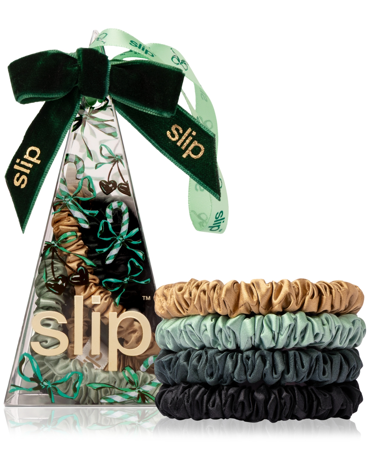 Click here for Slip 4-Pc. Pure Silk Sweetie Pie Skinny Scrunchies... prices