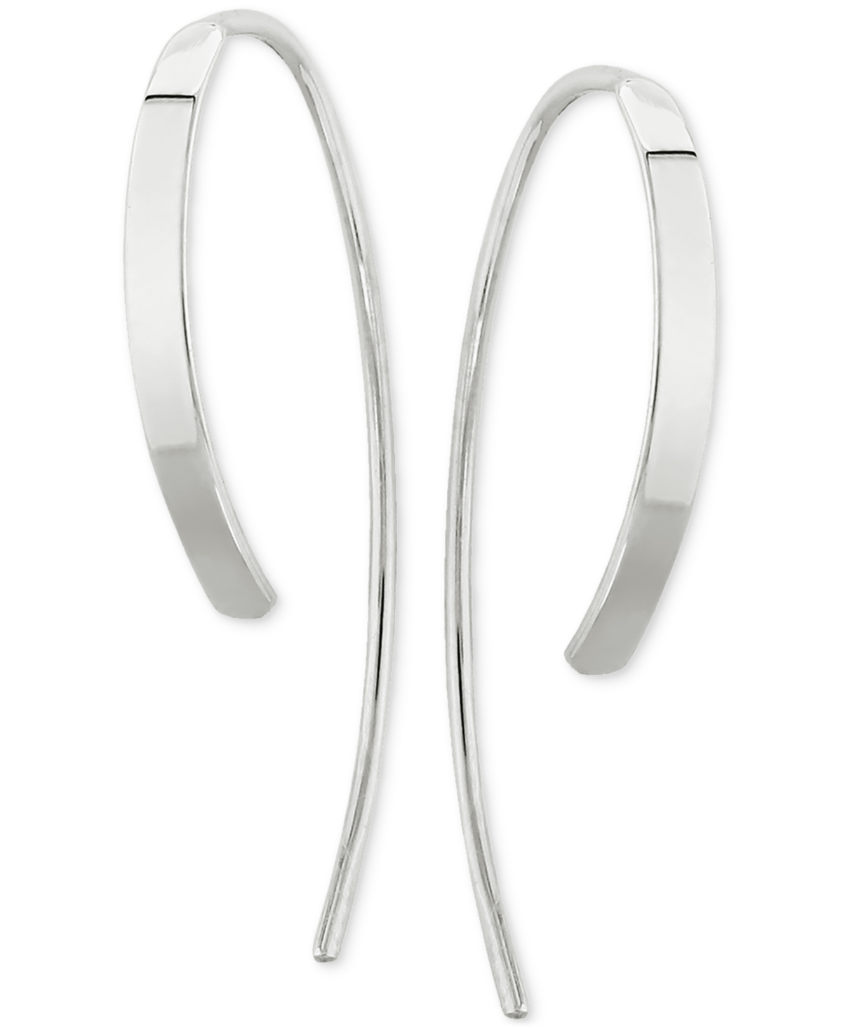 Click here for Simple Sweep Drop Earrings Set in 14k Gold - White... prices