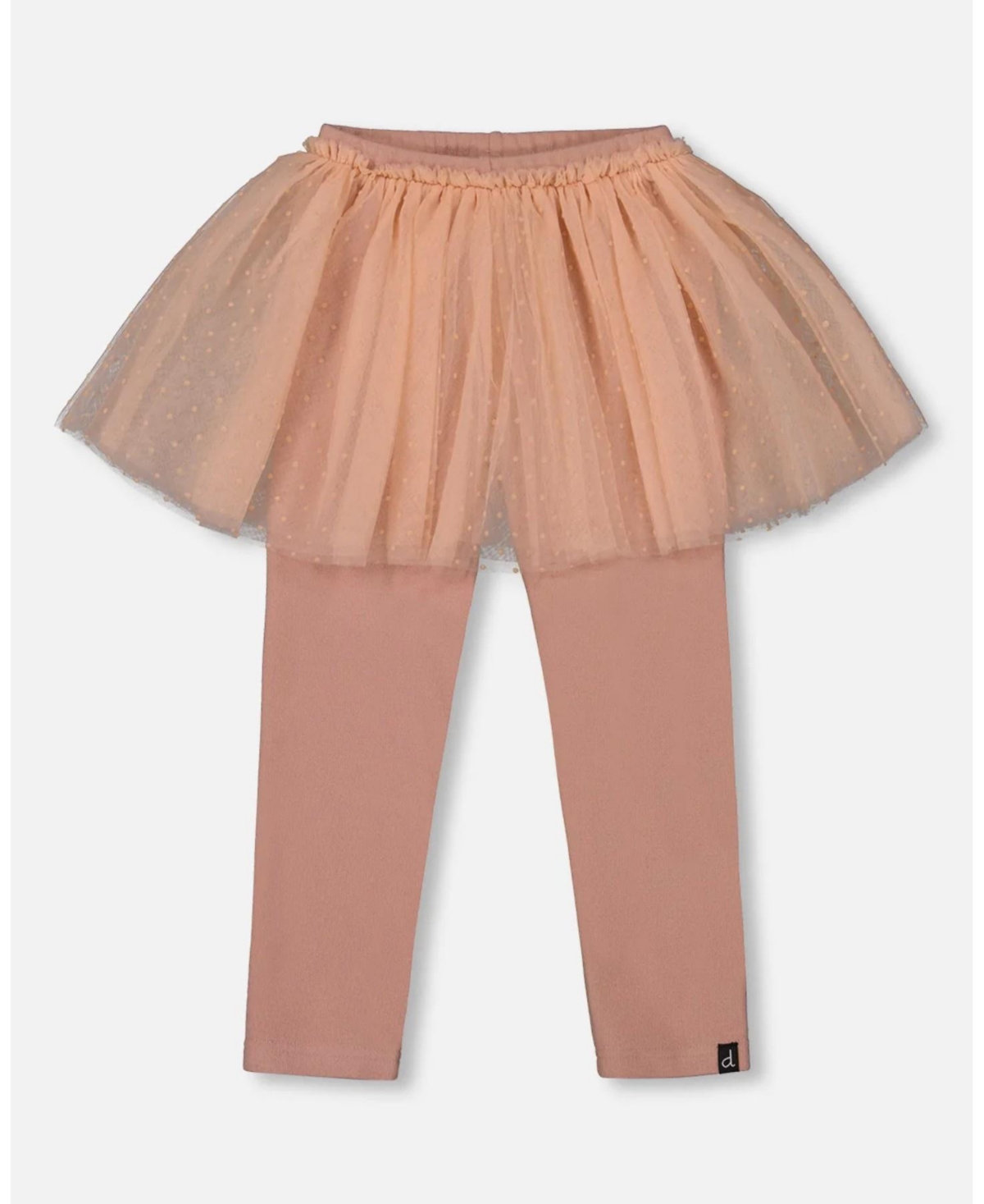 Deux par Deux Girl Leggings with Tulle Skirt Dusty Pink - Child - Dusty pink
