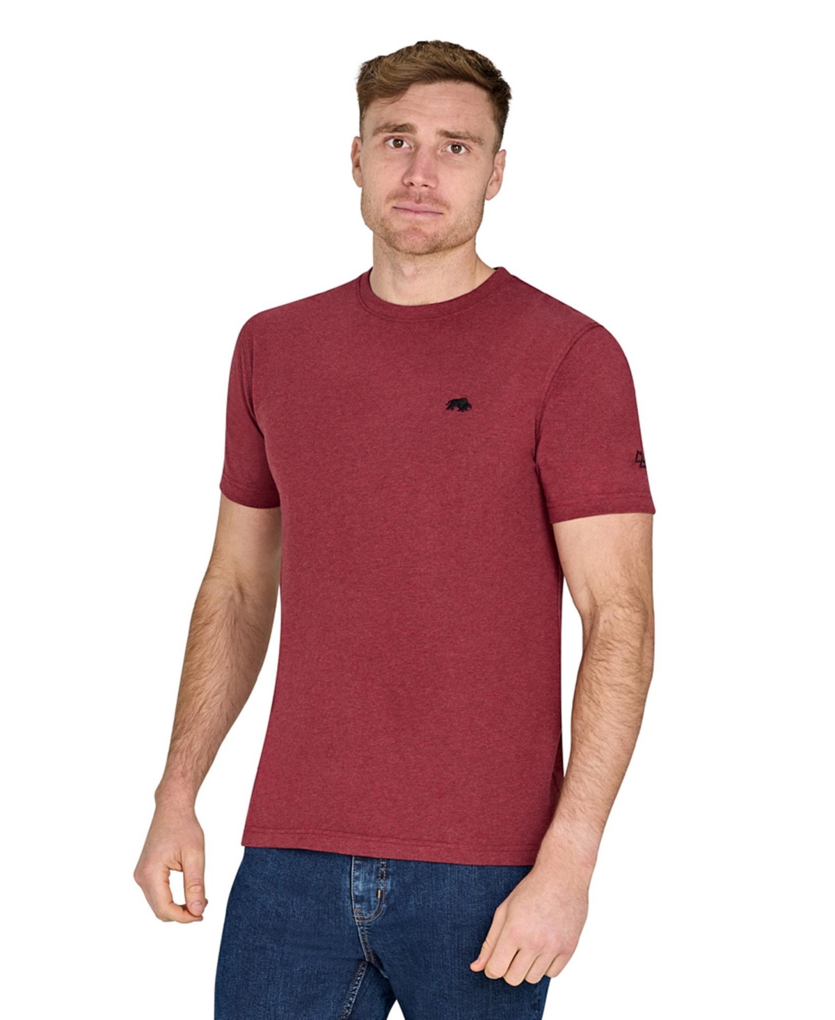 Click here for Raging Bull Mf Field Back Print T-Shirt - Claret prices