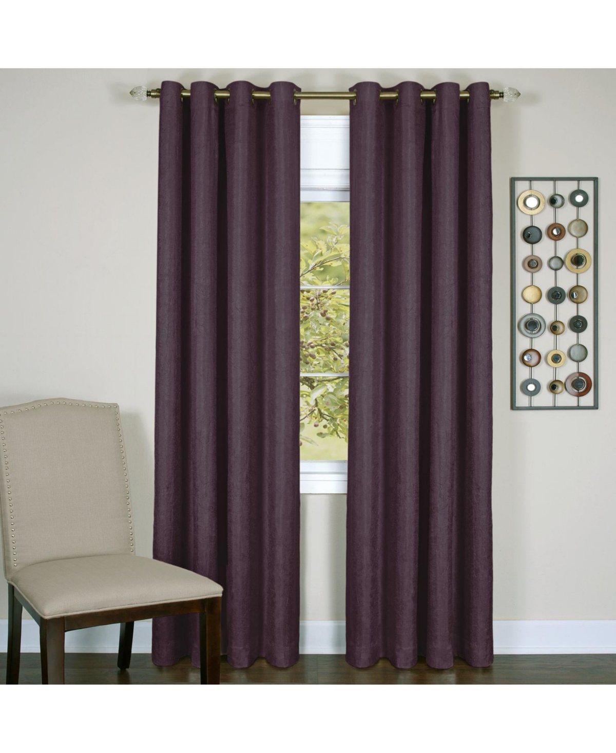 Click here for Kate Aurora Vesper Room Darkening Grommet Top Crin... prices