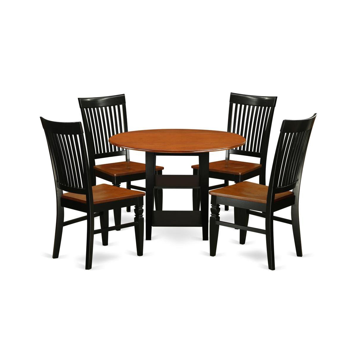 Click here for East West Furniture Dining Room Set Black & Cherry... prices