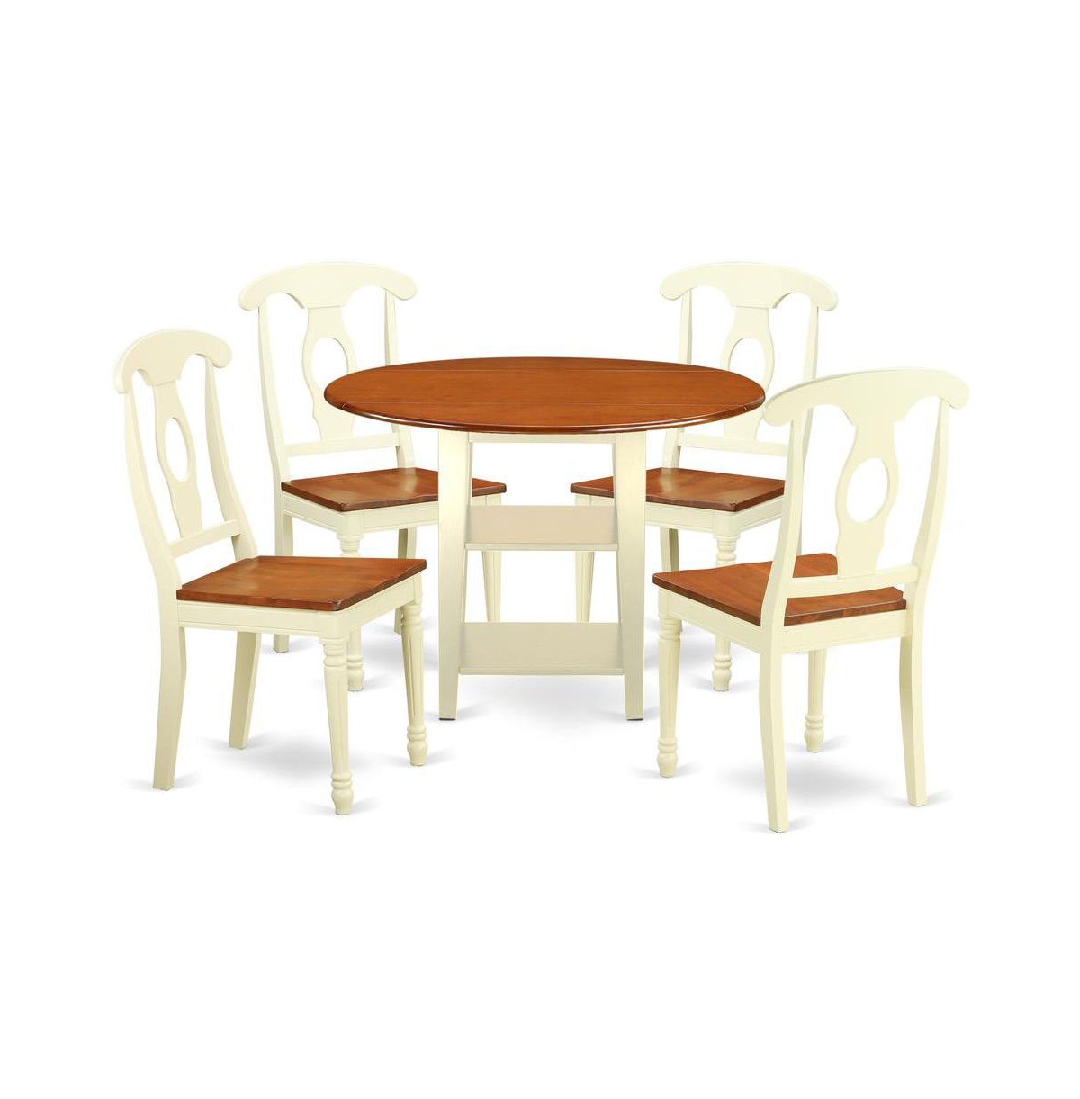 Click here for East West Furniture Dining Room Set Buttermilk & C... prices