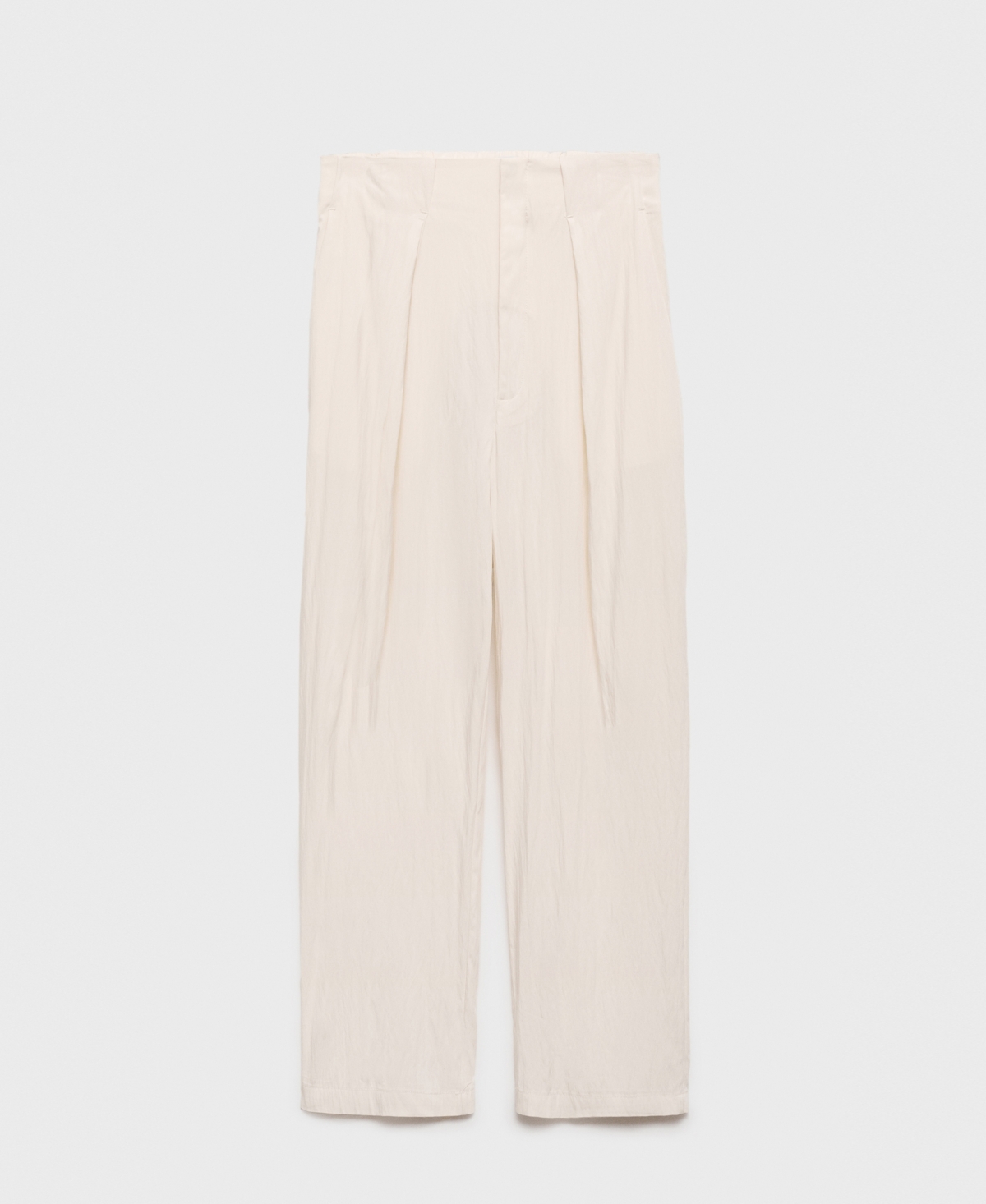 Click here for Mango Womens Flowy Cropped Pants - Vanilla prices