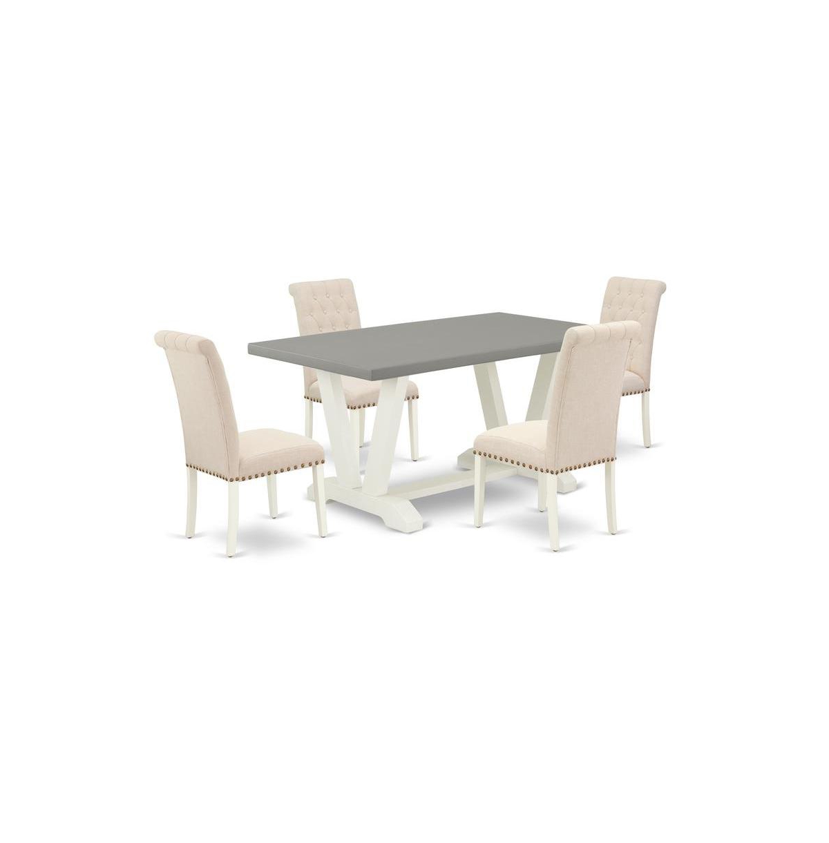 Click here for East West Furniture 5-Pc Stylish Dining Room Table... prices