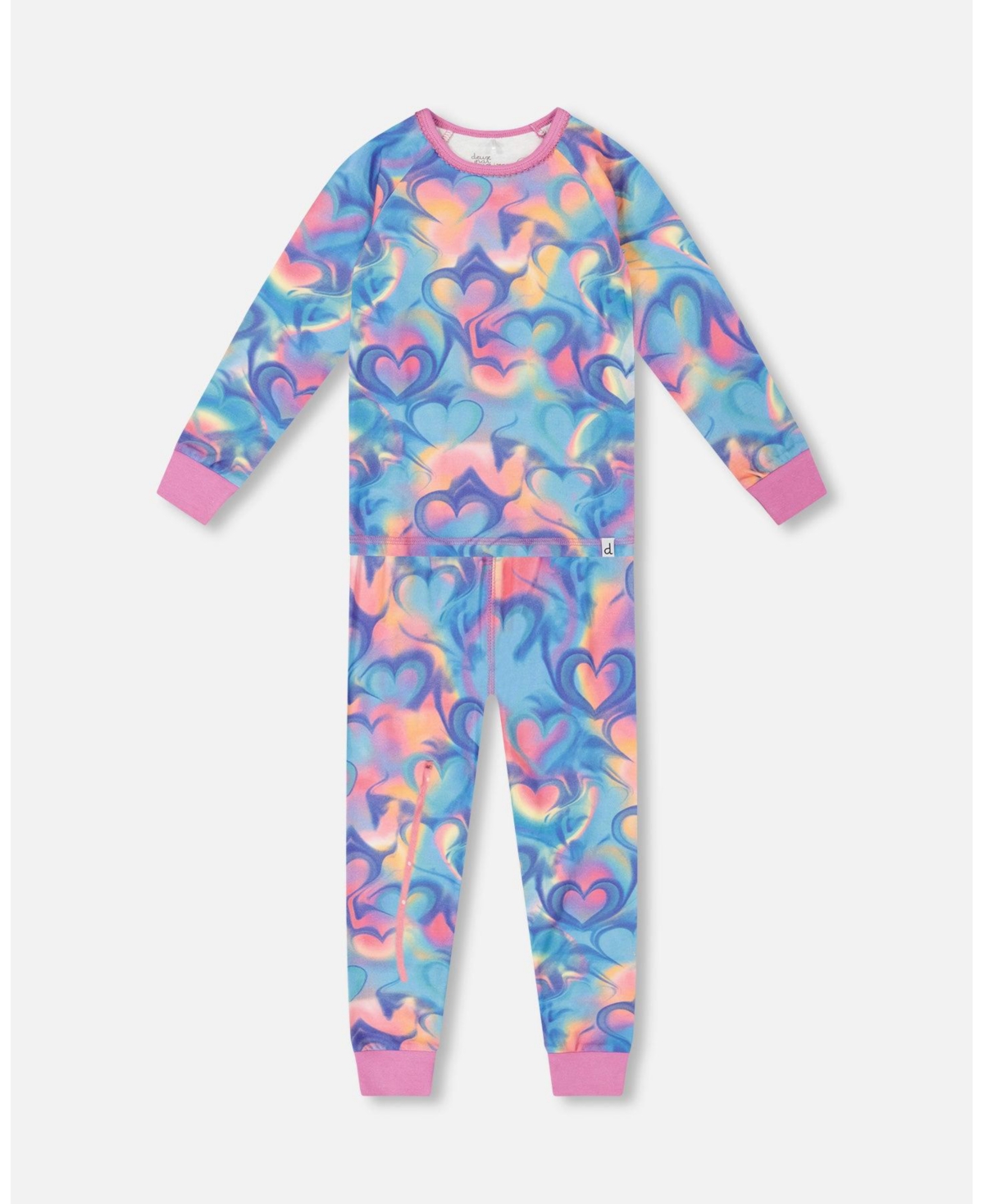Click here for Deux par Deux Girl Cotton Two-Piece Pajamas Rainbo... prices