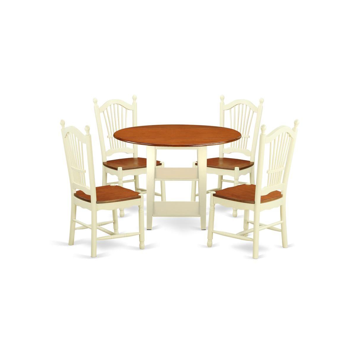 Click here for East West Furniture Dining Room Set Buttermilk & C... prices