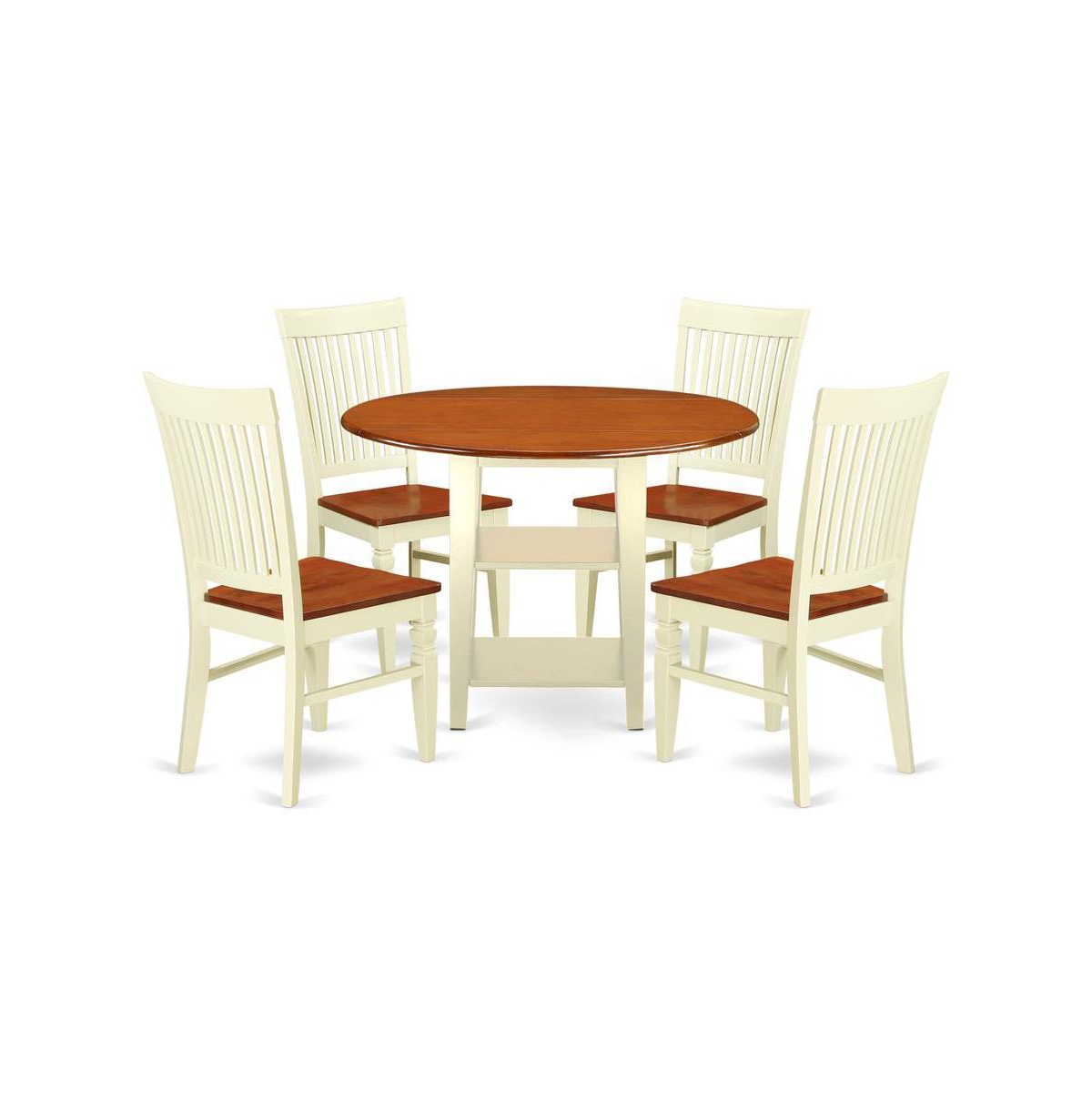 Click here for East West Furniture Dining Room Set Buttermilk & C... prices