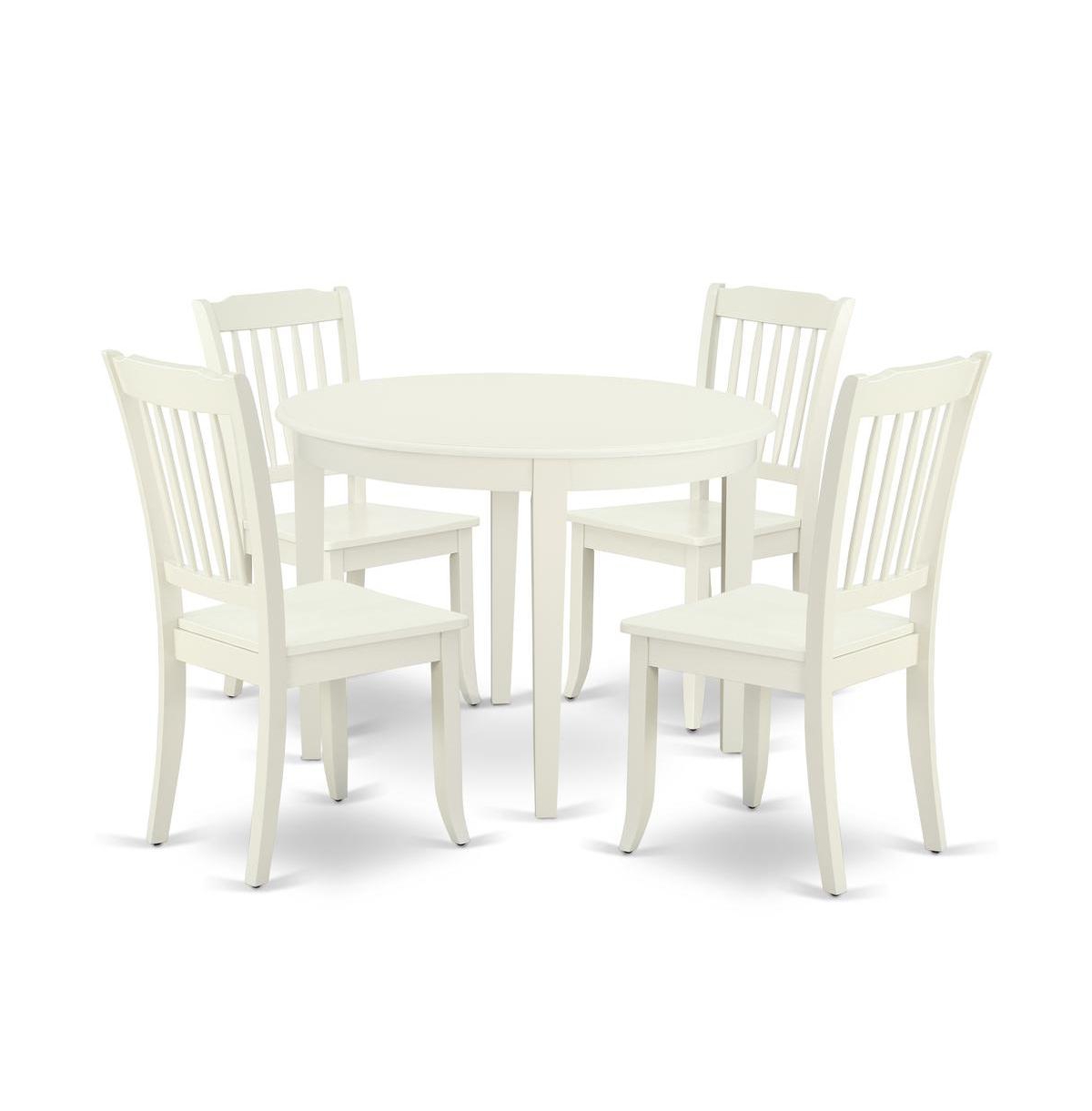 Click here for East West Furniture Dining Room Set Linen White -... prices