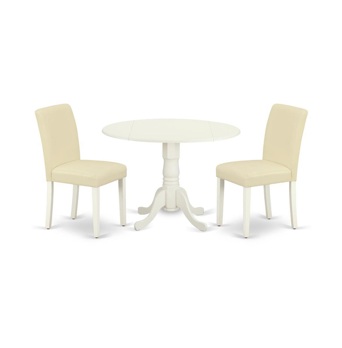 Click here for East West Furniture Dining Room Set Linen White -... prices