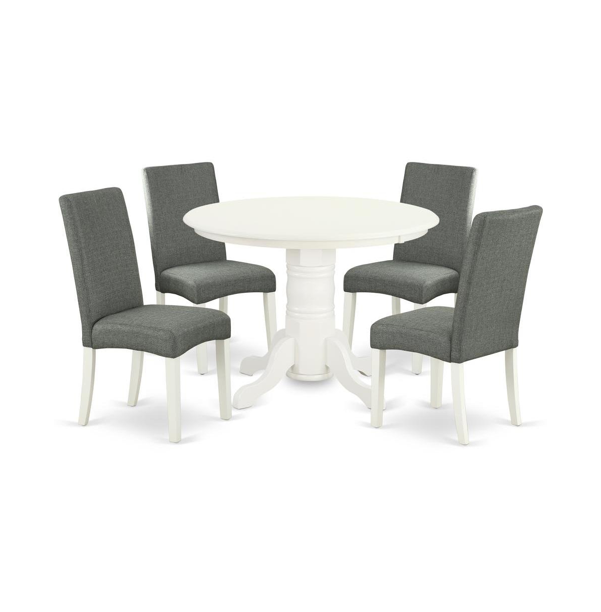 Click here for East West Furniture Dining Room Set Linen White -... prices